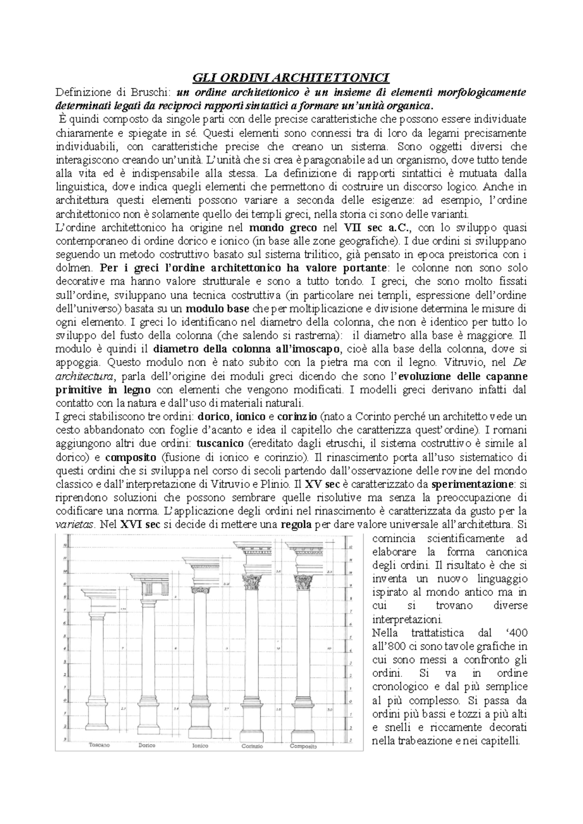 Ordini Architettonici - GLI ORDINI ARCHITETTONICI Definizione di ...