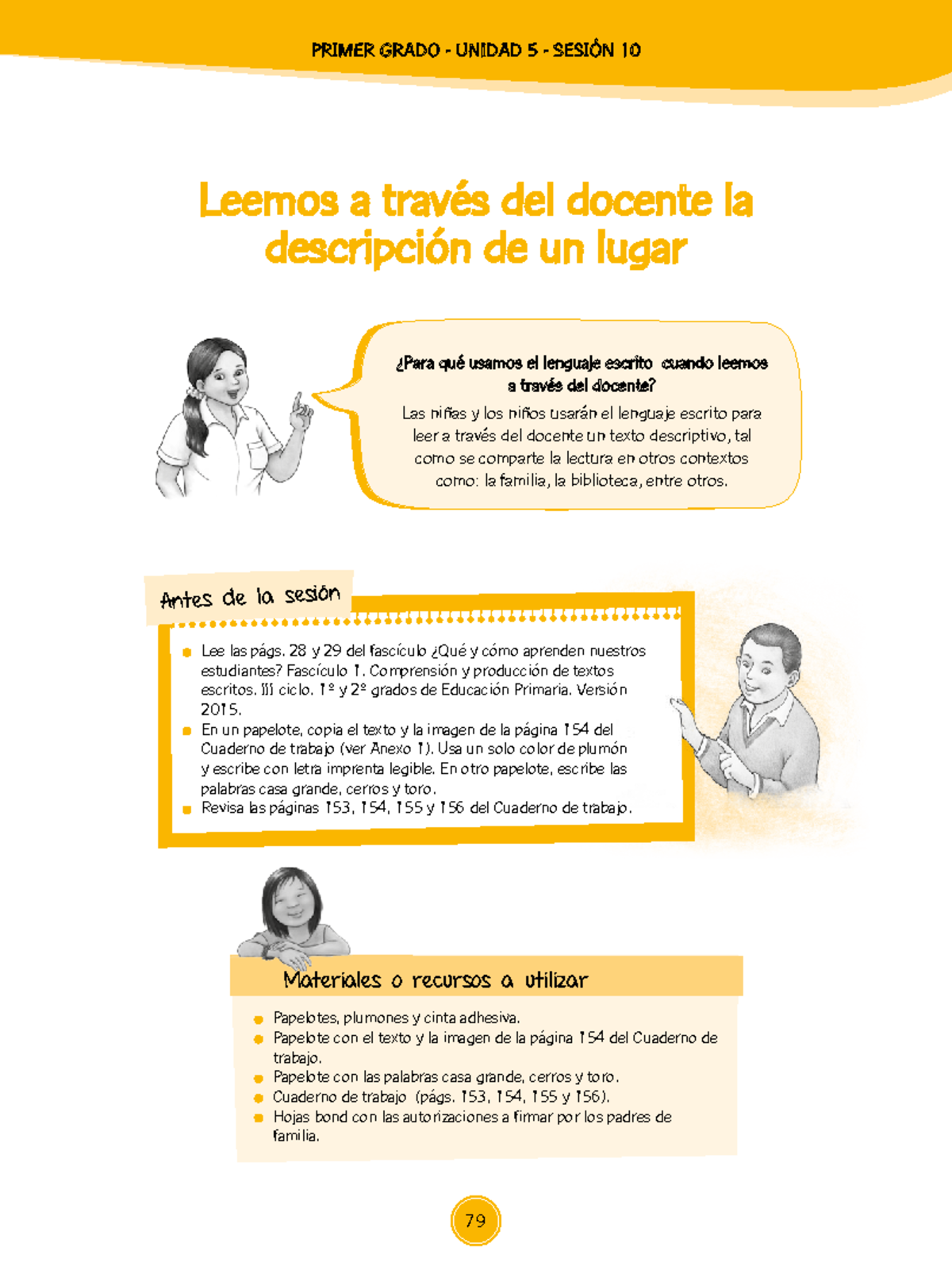 Documentos Primaria Sesiones Unidad 05 Primer Grado integrados 1G U5 ...