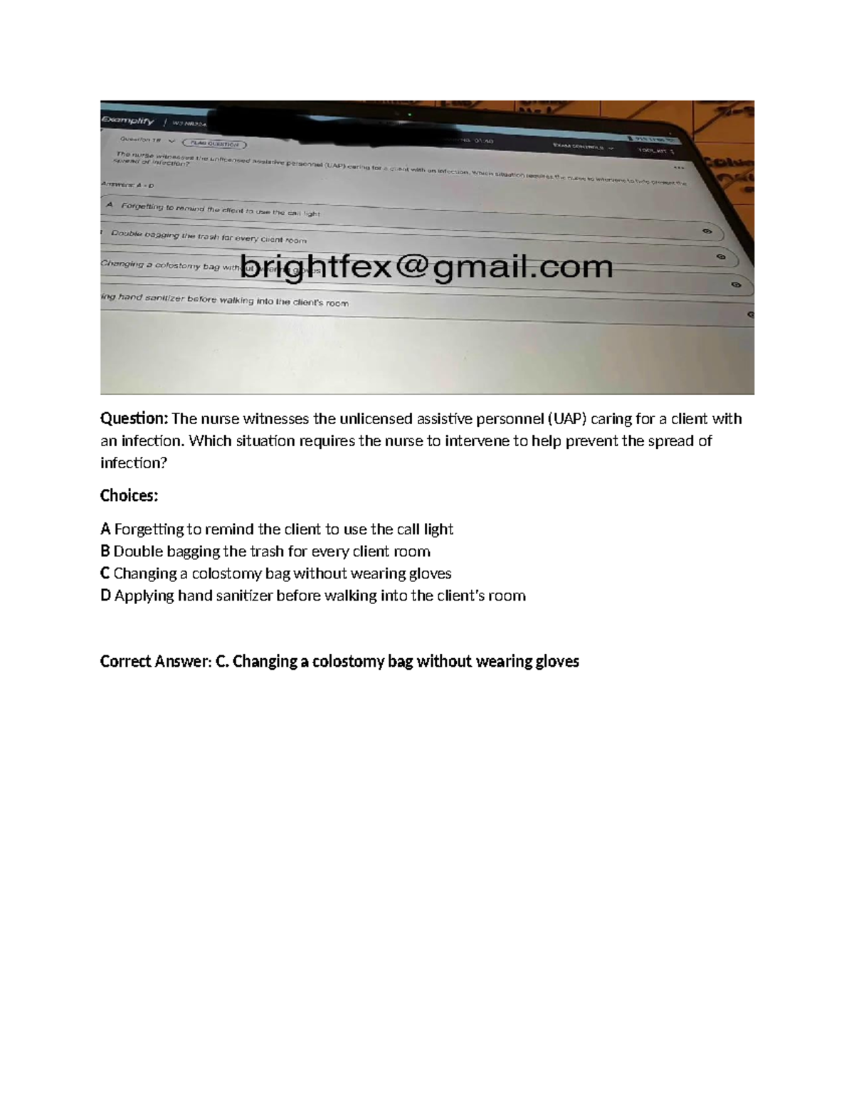 NR224 Final Exam Review: Infection Control & Complications of ...