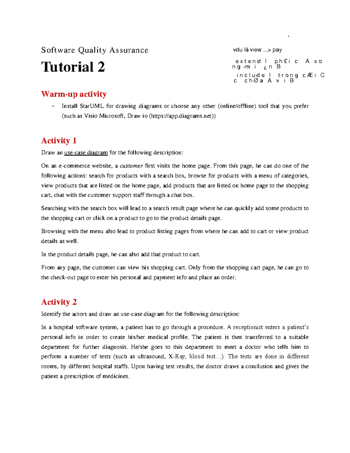 Tutorial 2 - khong co gi dau - Software Quality Assurance Tutorial 2 ...