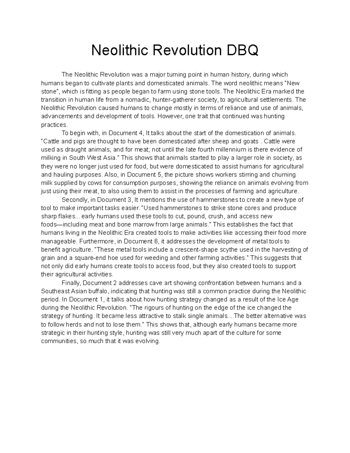 Untitled document - neolithic revolution essay - Neolithic Revolution ...
