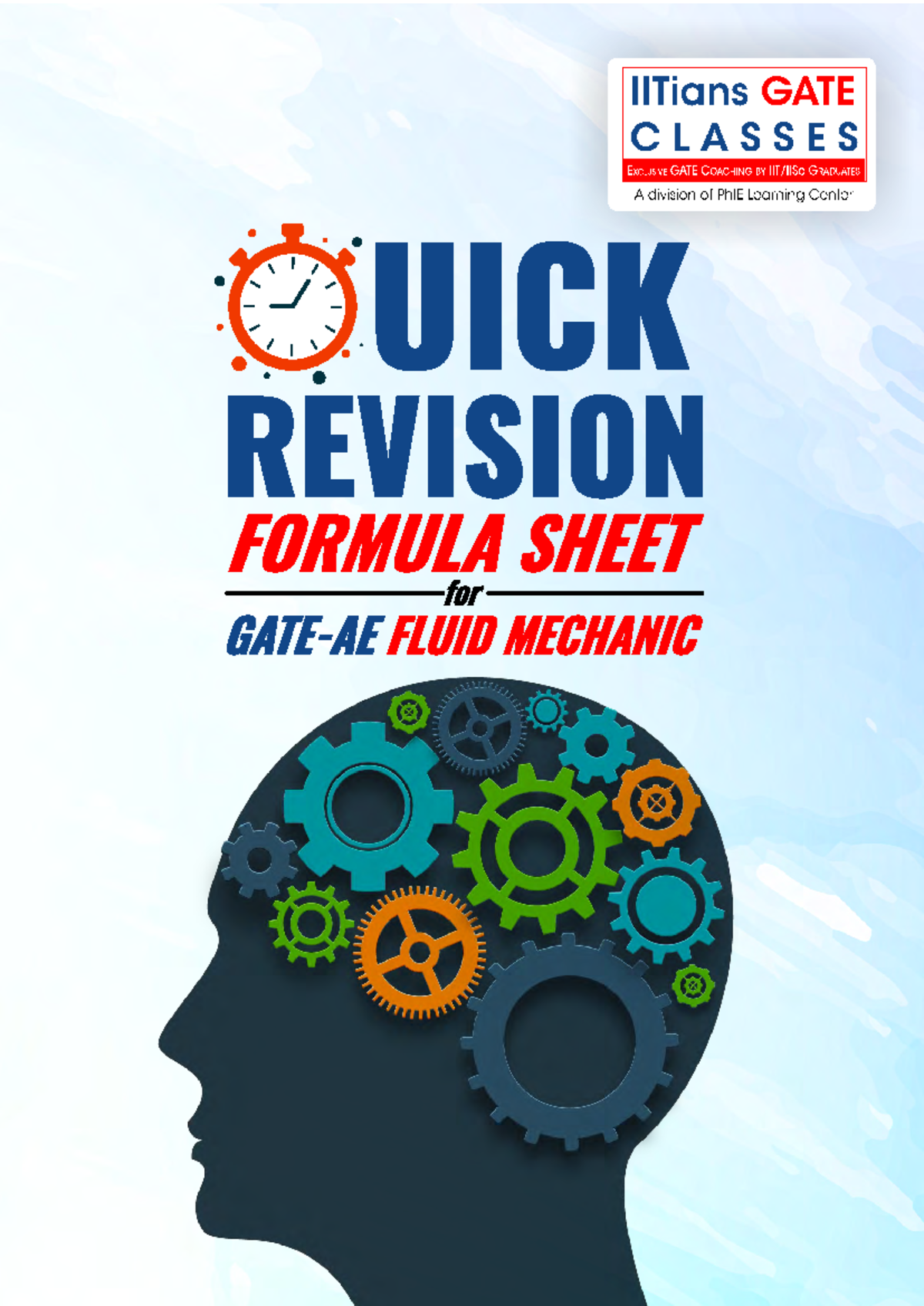 IIT GATE Fluid Mechanics Revision Formula Sheet - Studocu