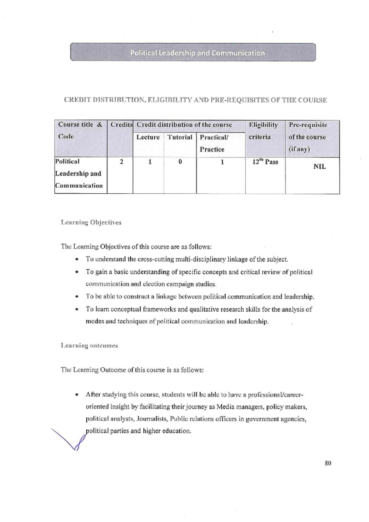 NEP-SEC Political Leadership & Communication Course Overview and ...