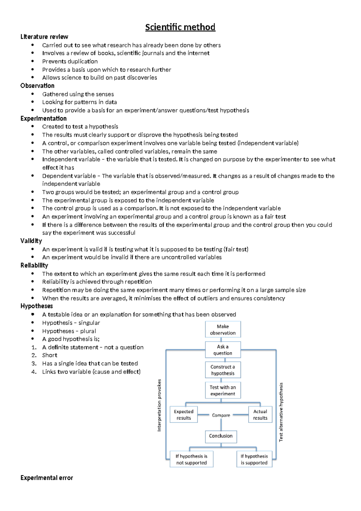 YEAR 11 Human biology notes 2016 - Scientific method Literature review ...