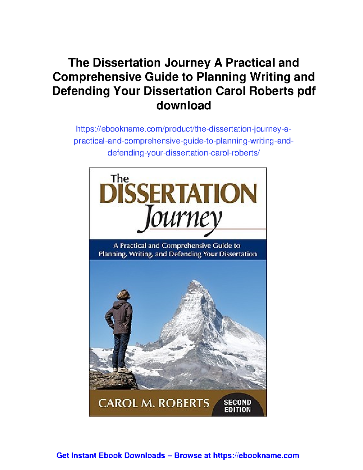 The Dissertation Journey: A Comprehensive Guide to Planning & Writing ...