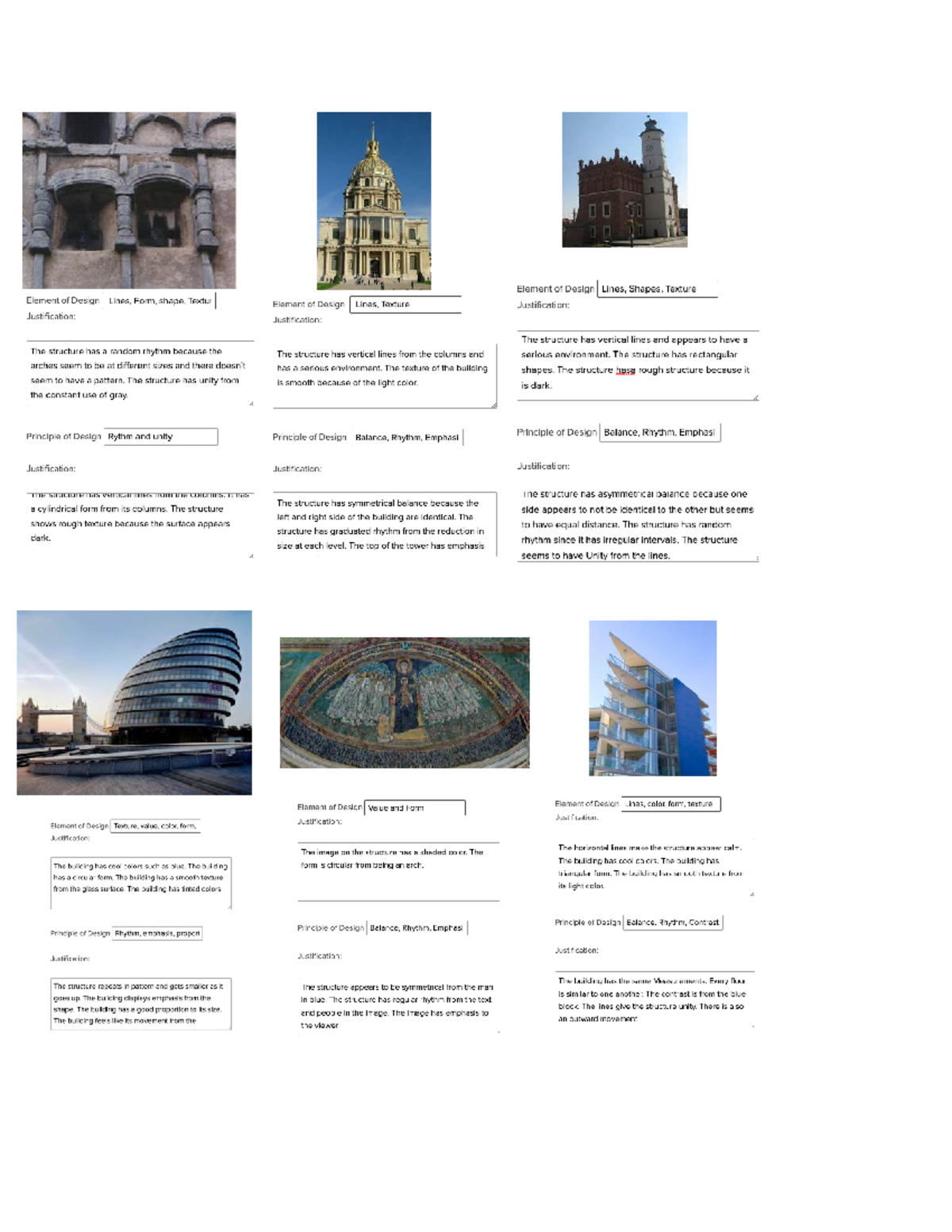 Activity 1 - Element of Design Lines, Shapes, Texture Element of Design ...