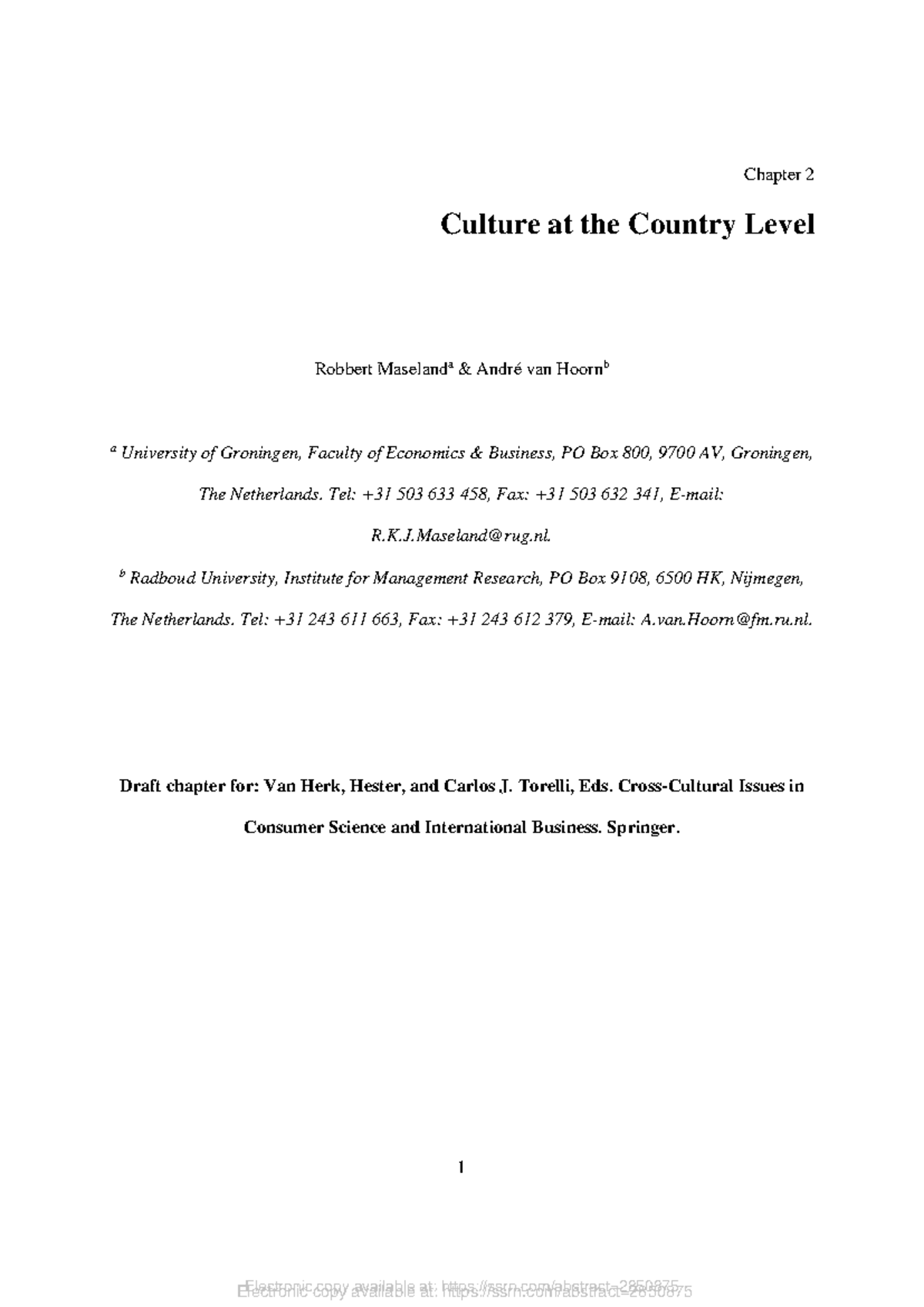 Chapter 2: Culture at the Country Level - Insights and Frameworks (IB ...