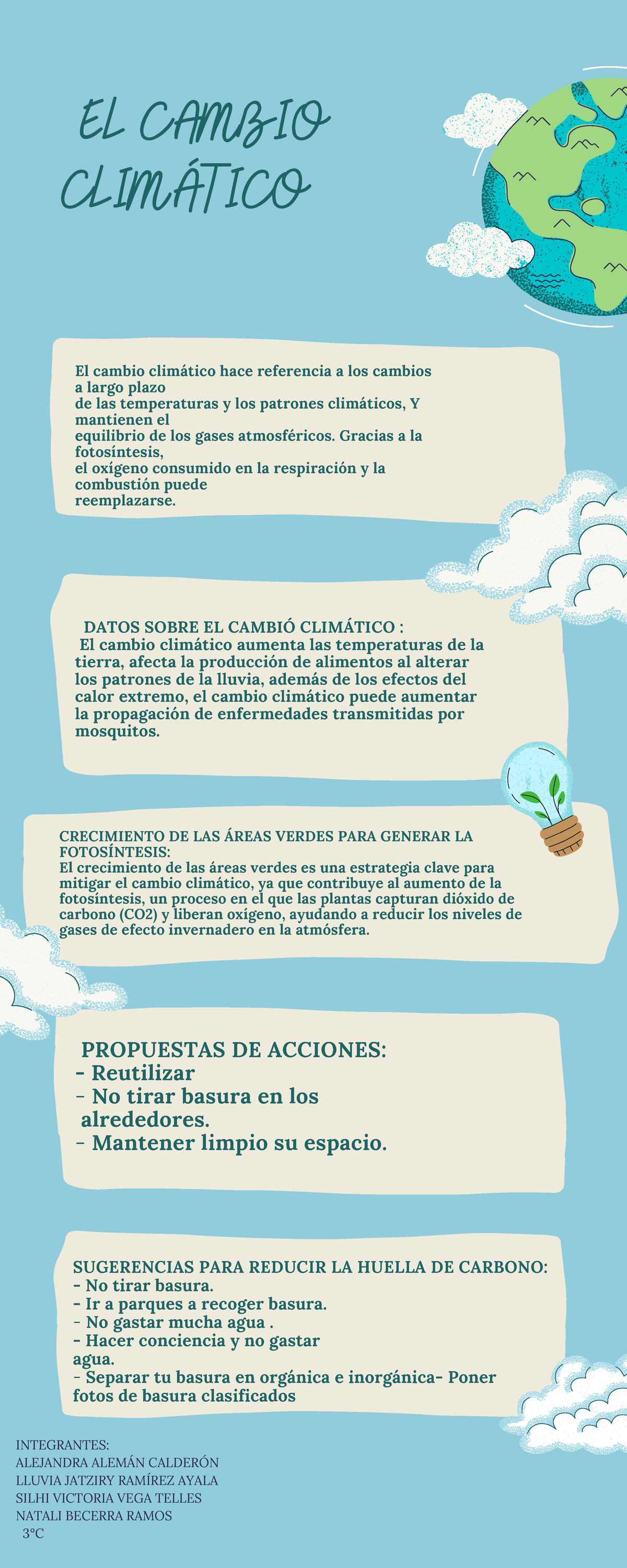 Azul Ilustración Planeta y Nubes Cambio Climático Medioambiente ...