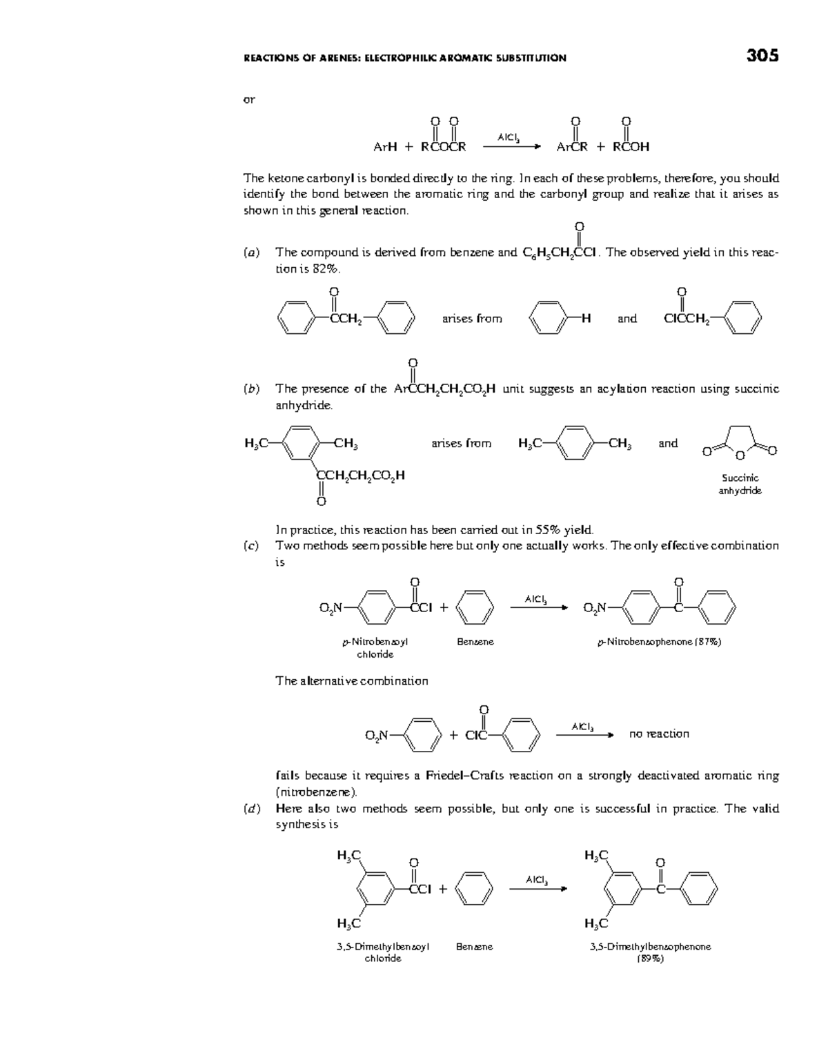 305 Organic Chemistry: Electrophilic Aromatic Substitution Solutions ...