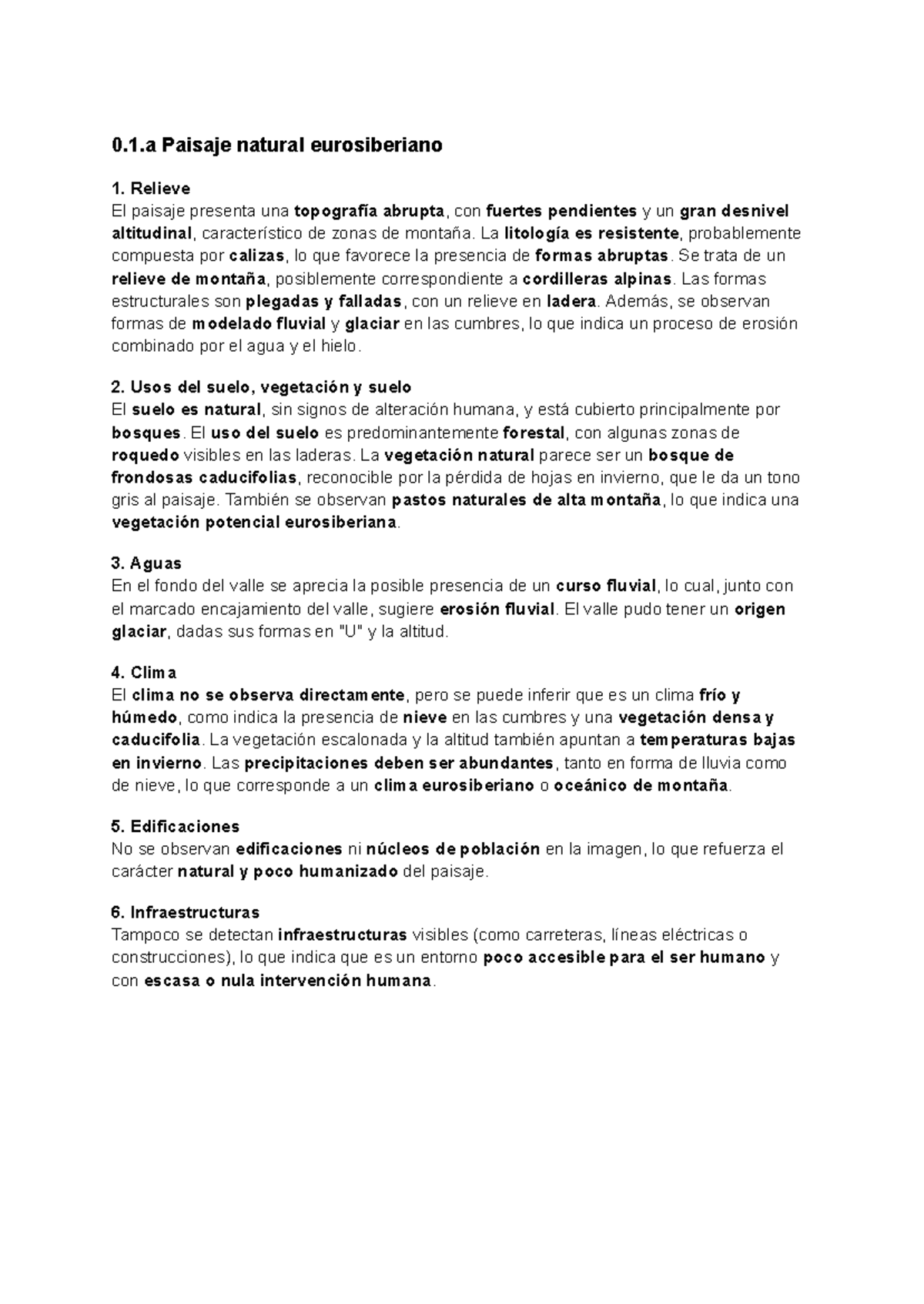 Paisaje Natural Eurosiberiano: Características y Clima - Studocu