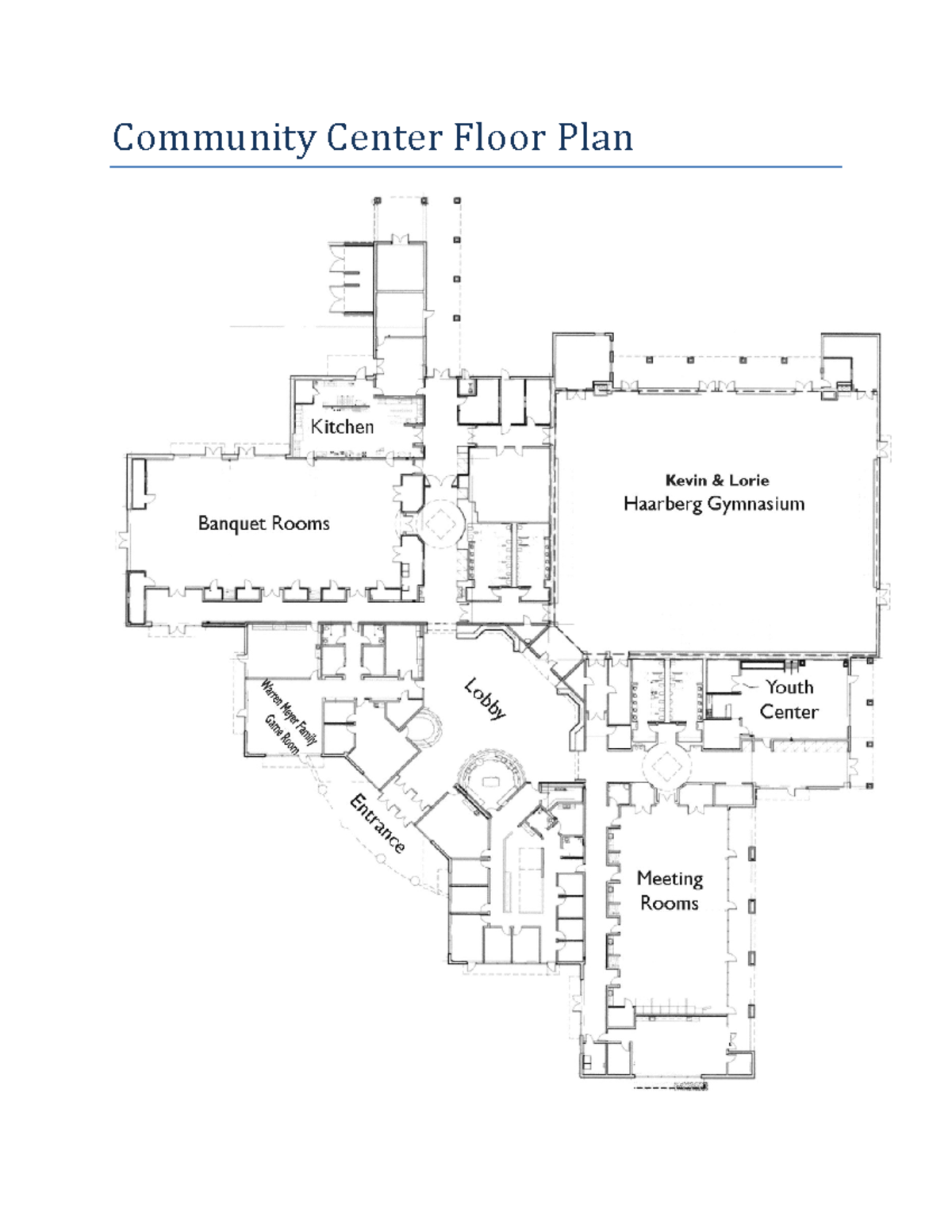 Facility Floor Plan - None - BS Architecture - Community Center Floor ...