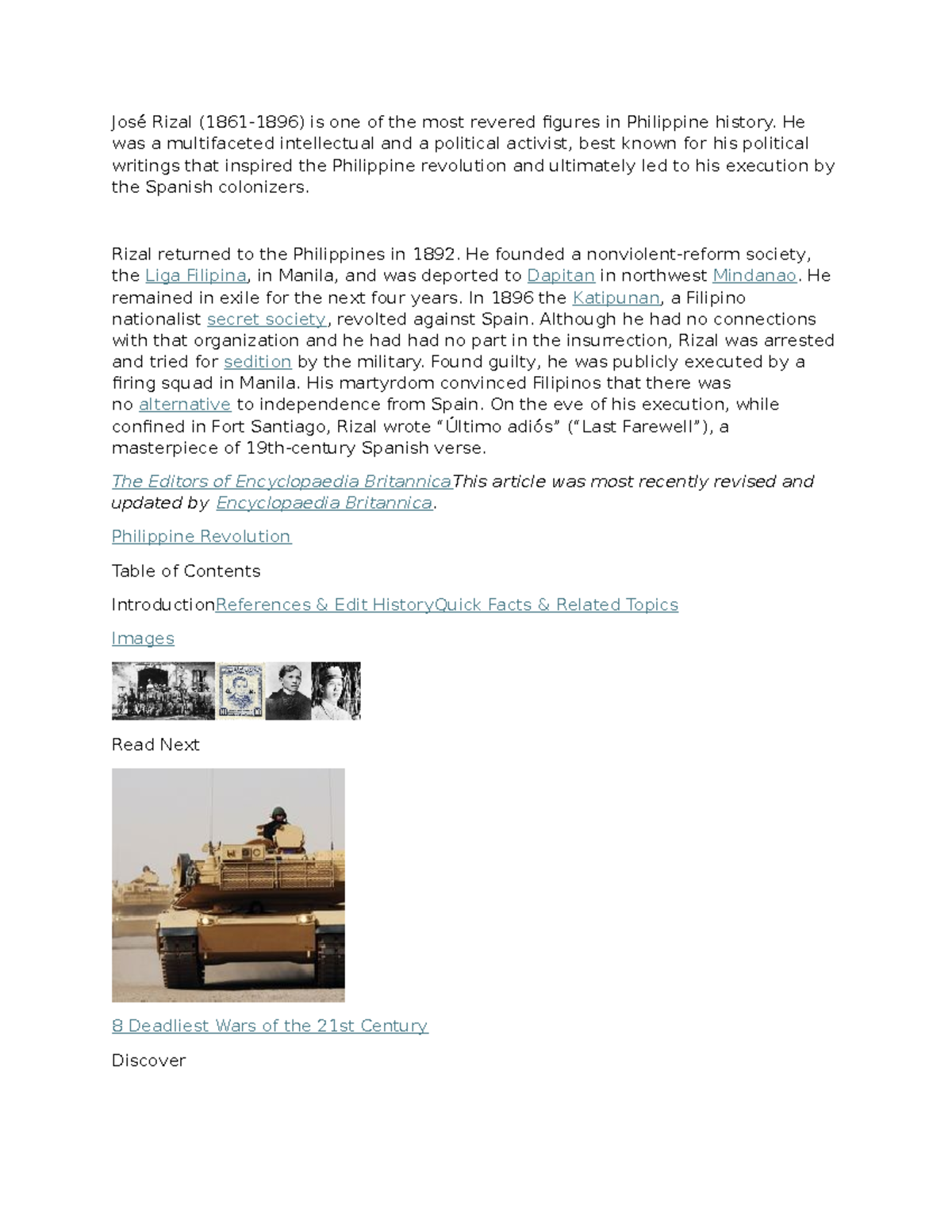 José Rizal - N/A - José Rizal (1861-1896) is one of the most revered ...