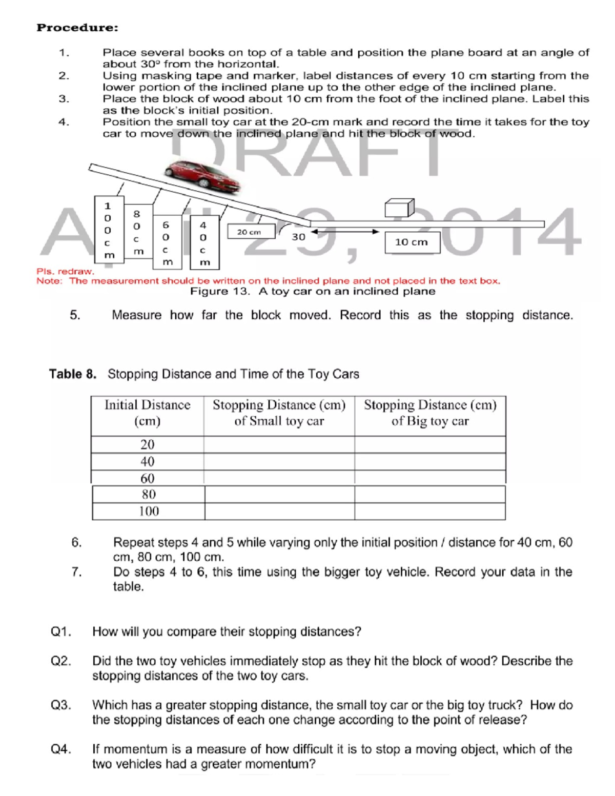 Physics 101: Momentum Activity Sheet and Experiment Analysis - Studocu