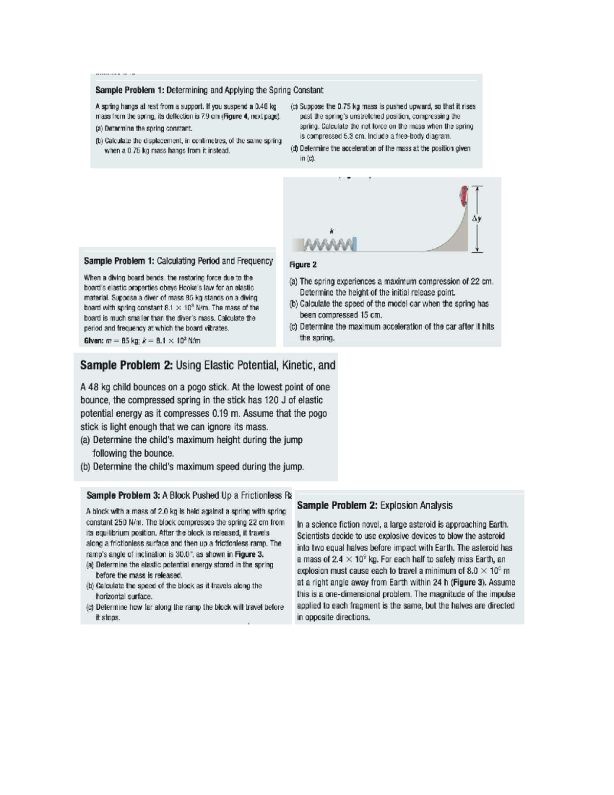 Physics 101: Sample Problems on Spring Constants and Energy - Studocu