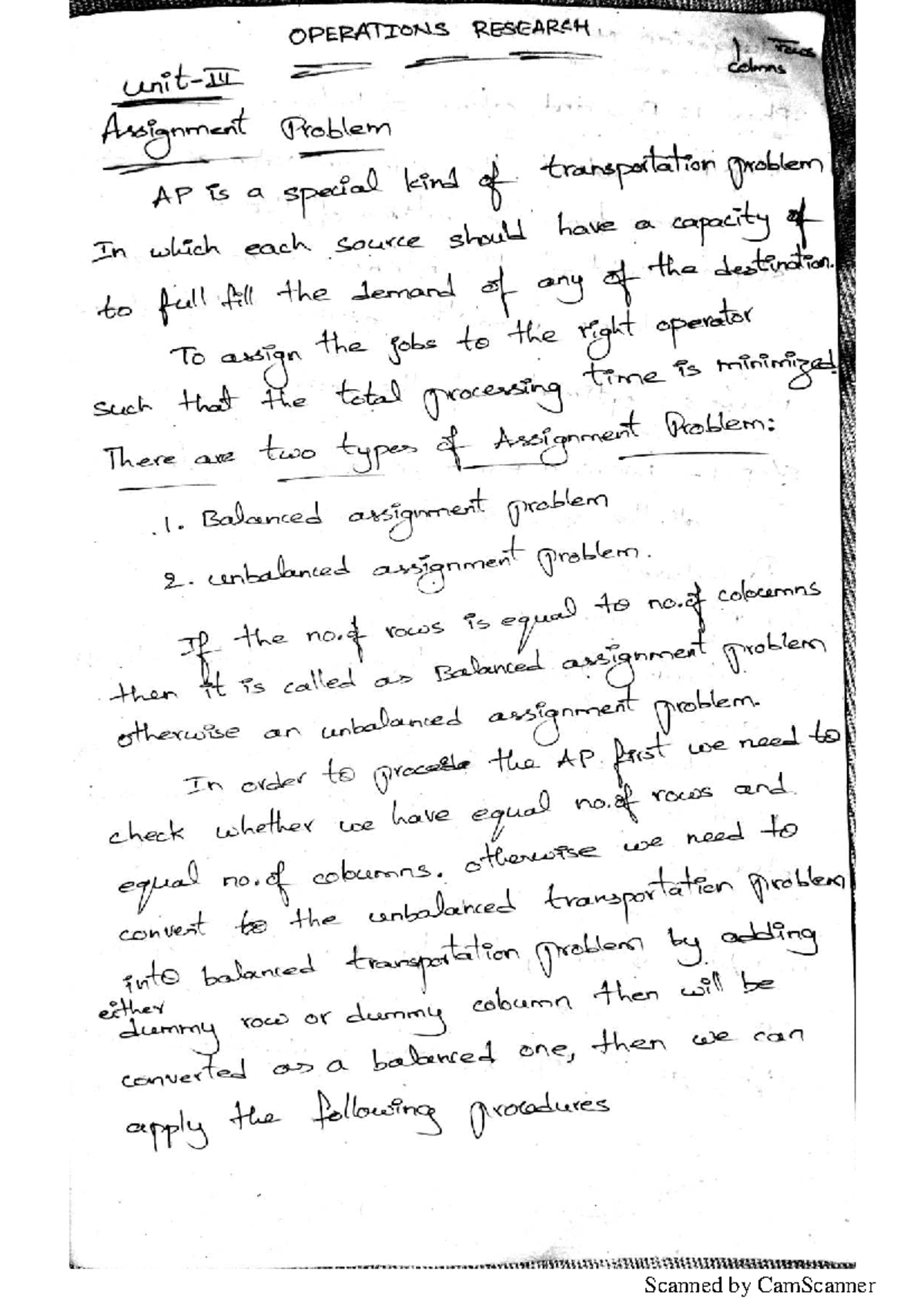 Assignment Problem and Hungarian Method in Operations Research (OR ...