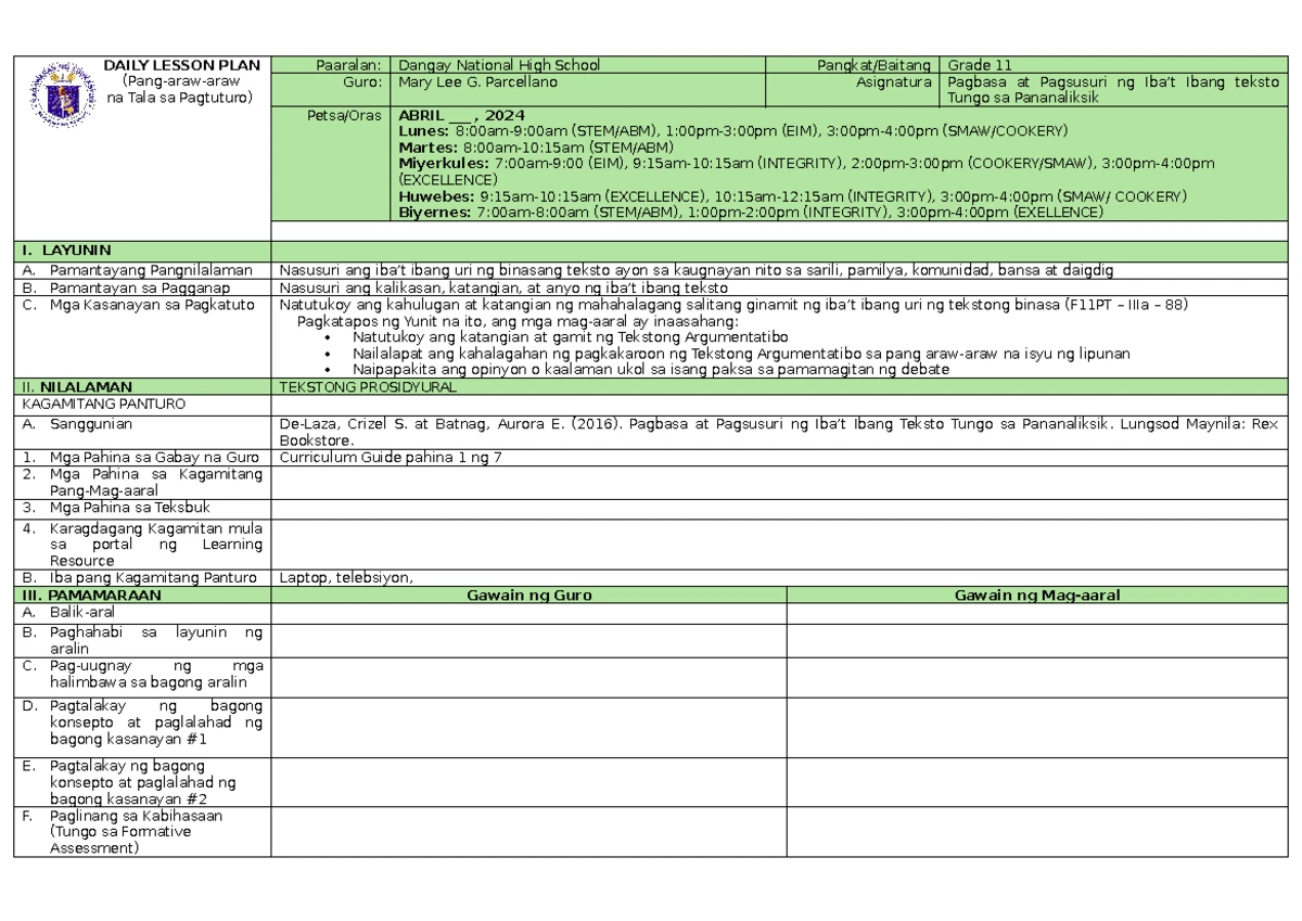 Performance TASK IN Values Education 9 - BSED Filipino I - PERFORMANCE ...