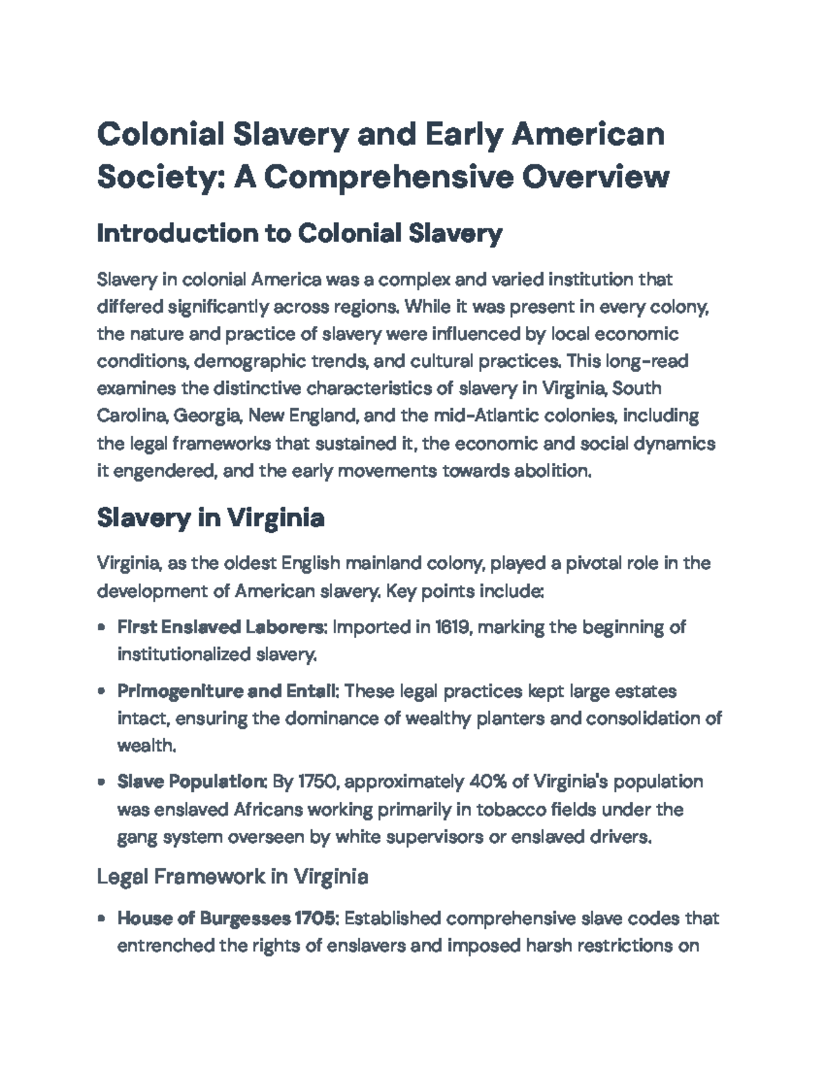 Colonial Slavery in America: Overview, Impacts, and Abolition Efforts ...