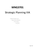 MNG3701 - Unisa - Strategic Planning IIIA - Studocu