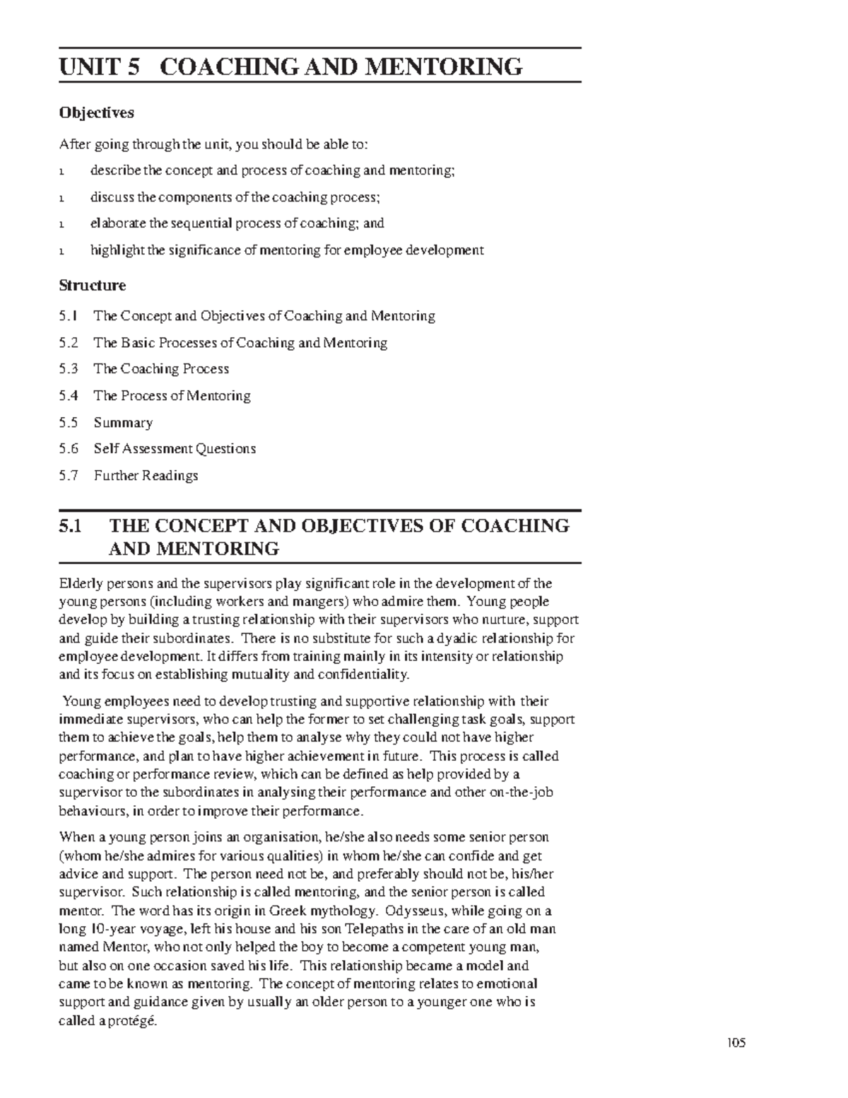 HRD 105: Coaching and Mentoring - Concepts and Processes - Studocu