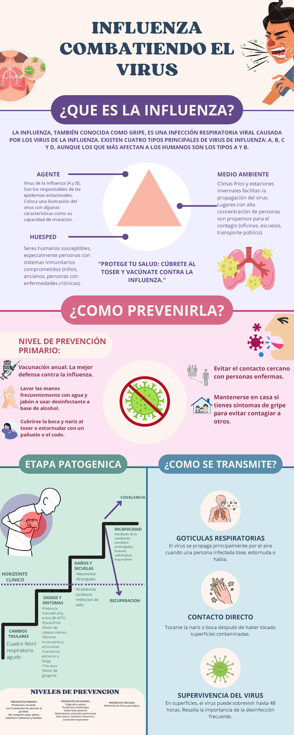 Infografía sobre la Influenza: Prevención y Contagio - Studocu