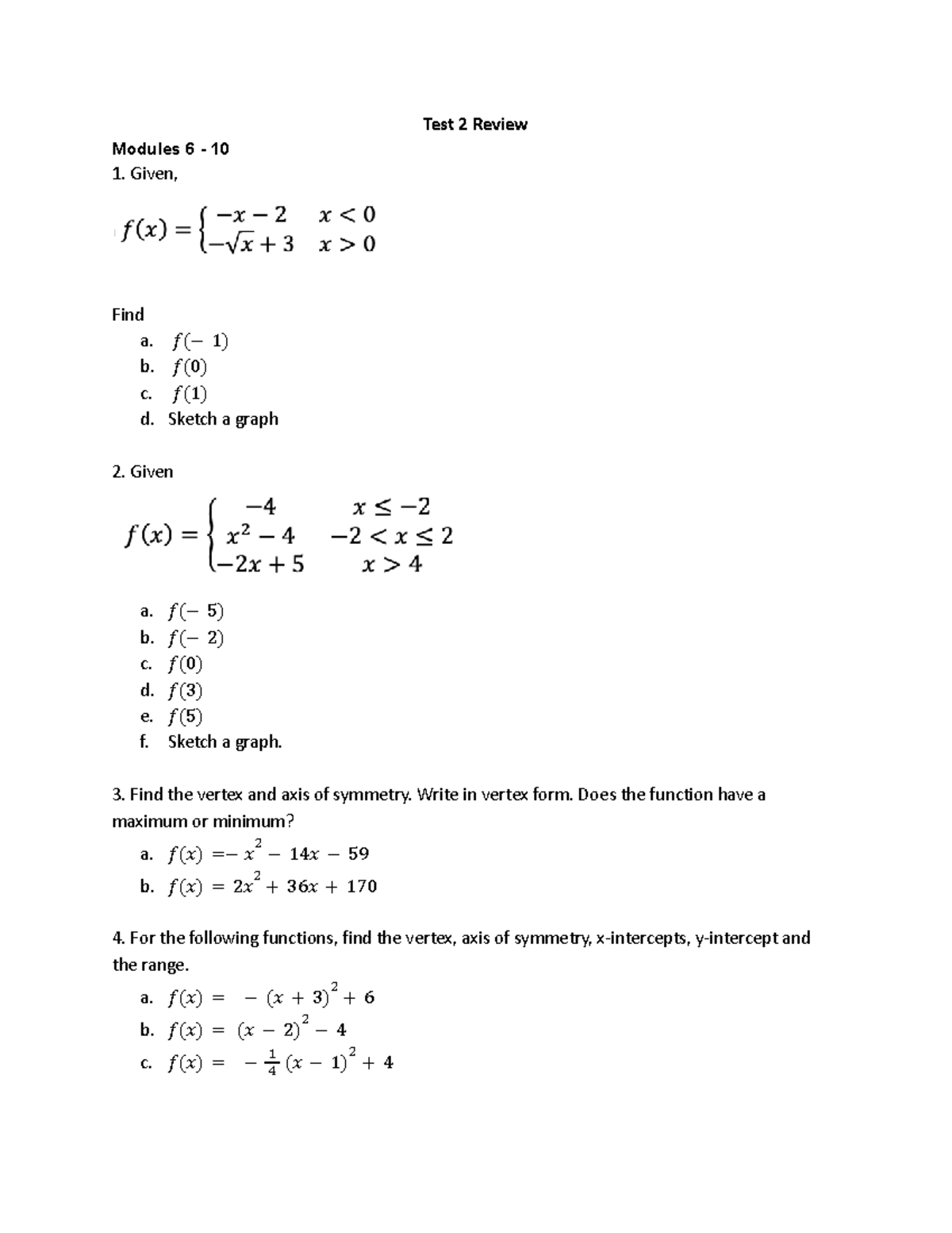 Test 2 Review: Modules 6-10 - Studocu