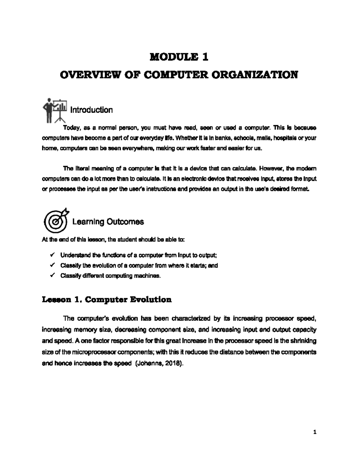 Module 1: Overview of Computer Organization and Evolution in Tech - Studocu