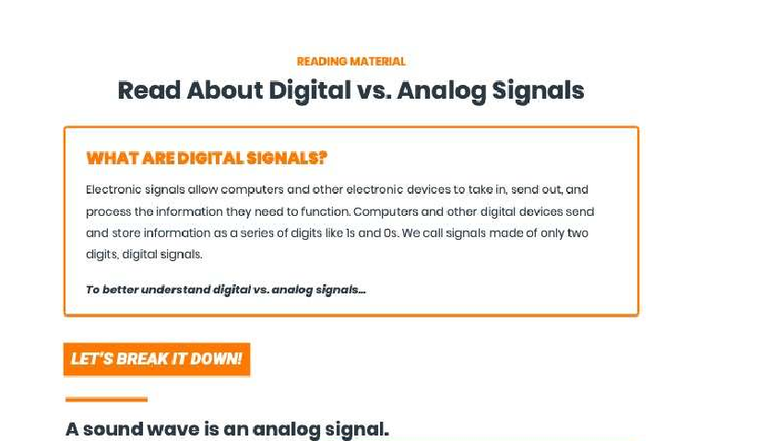 Digital and Analog Signals: Understanding the Differences and ...