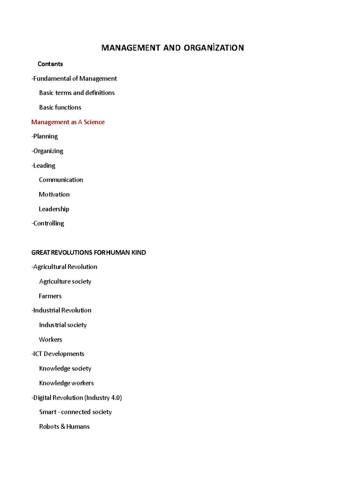 MANAGEMENT 101: FINAL EXAM NOTES ON ORGANIZATION AND STRUCTURE - Studocu