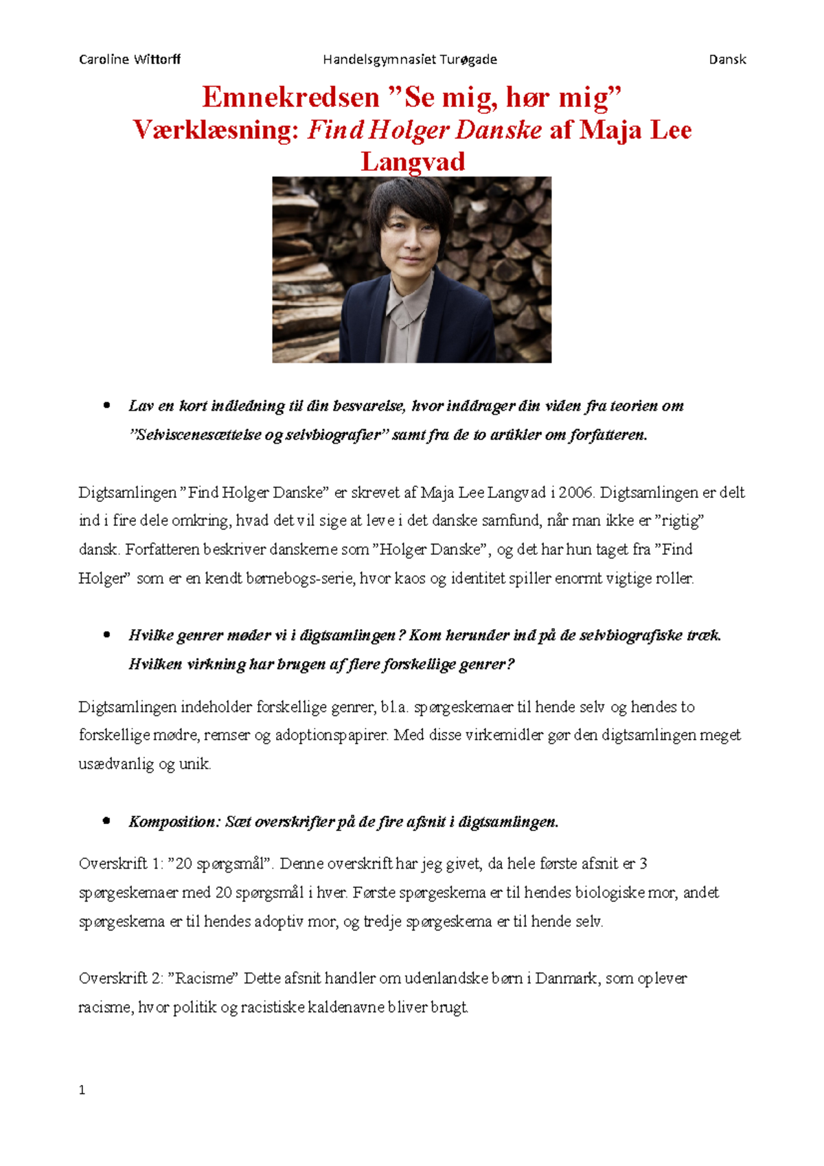 Analyse og Tolkning af "Find Holger Danske" - Værklæsning (SWE200 ...