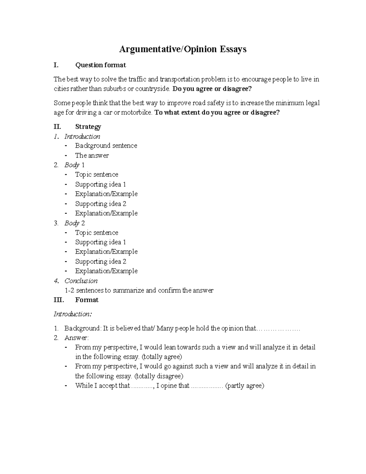 Argumentative Essay Notes: Urban Trees & Their Benefits - Studocu