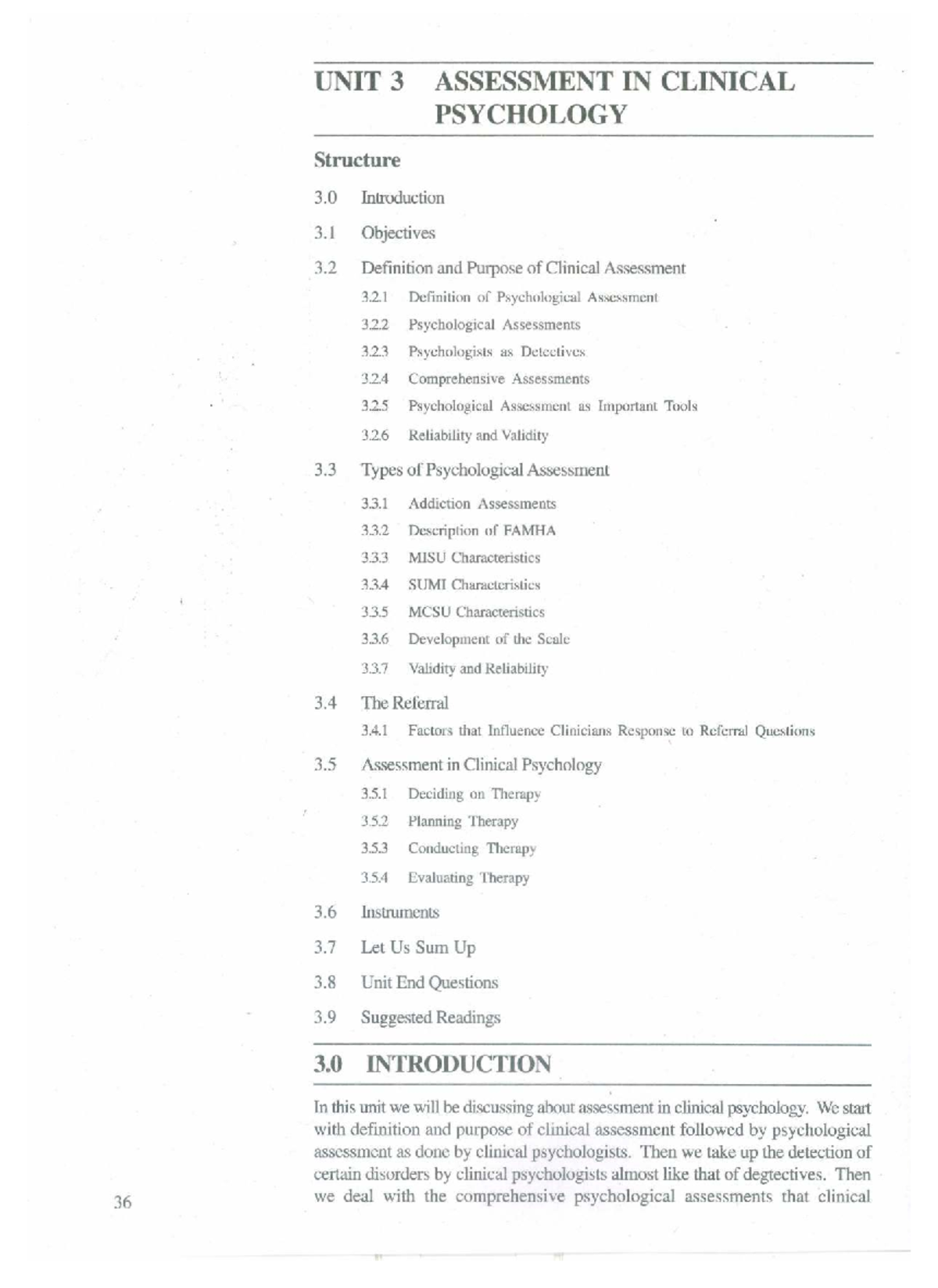 Unit 3: Assessment in Clinical Psychology - Key Concepts and Tools ...