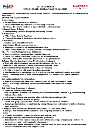 Grade 2 NRP - Catch-up Friday Lesson Plan - GRADE 2 NATIONAL READING ...