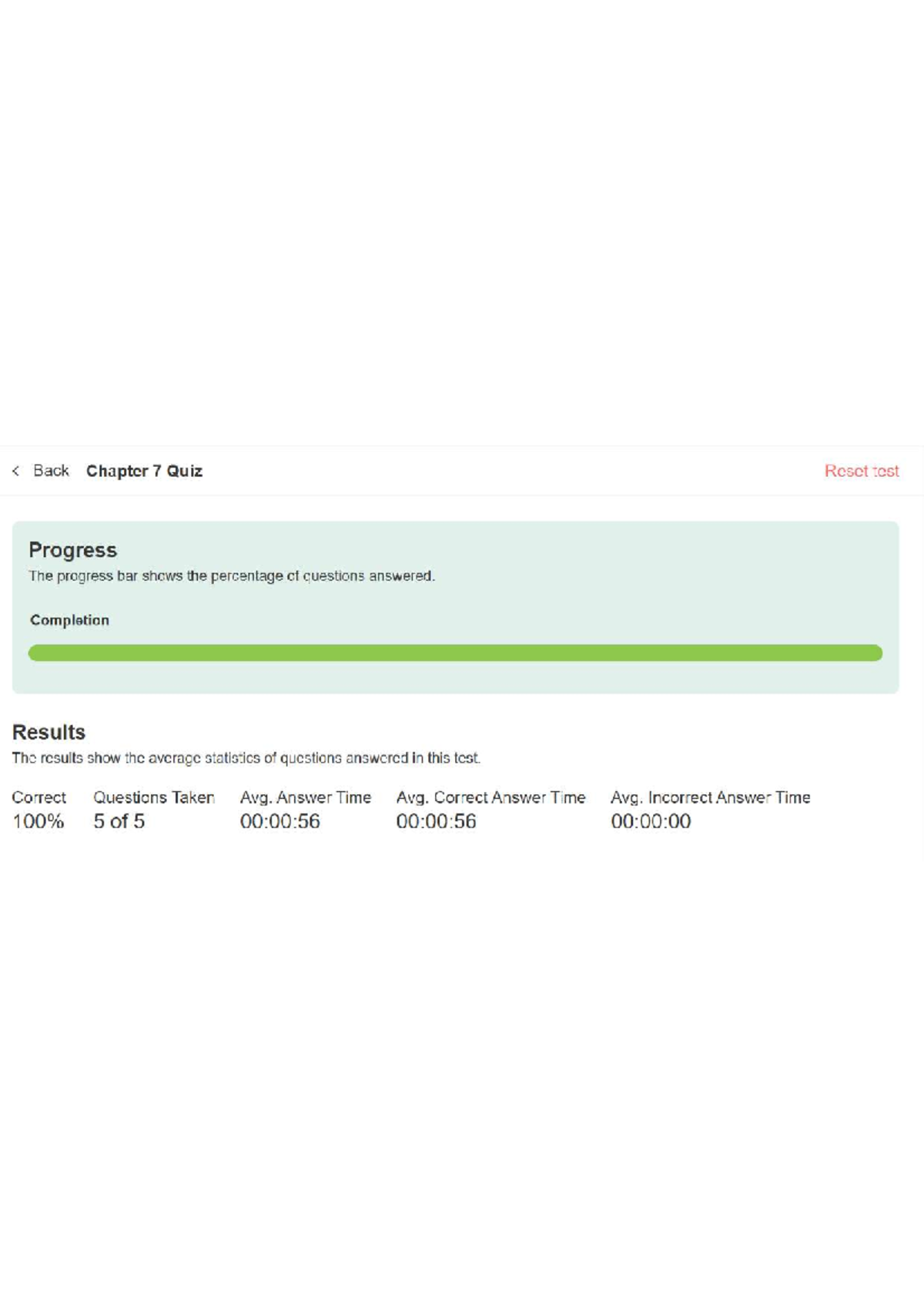 Chapter 7 Quiz Results and Progress Overview - 444444 - Studocu