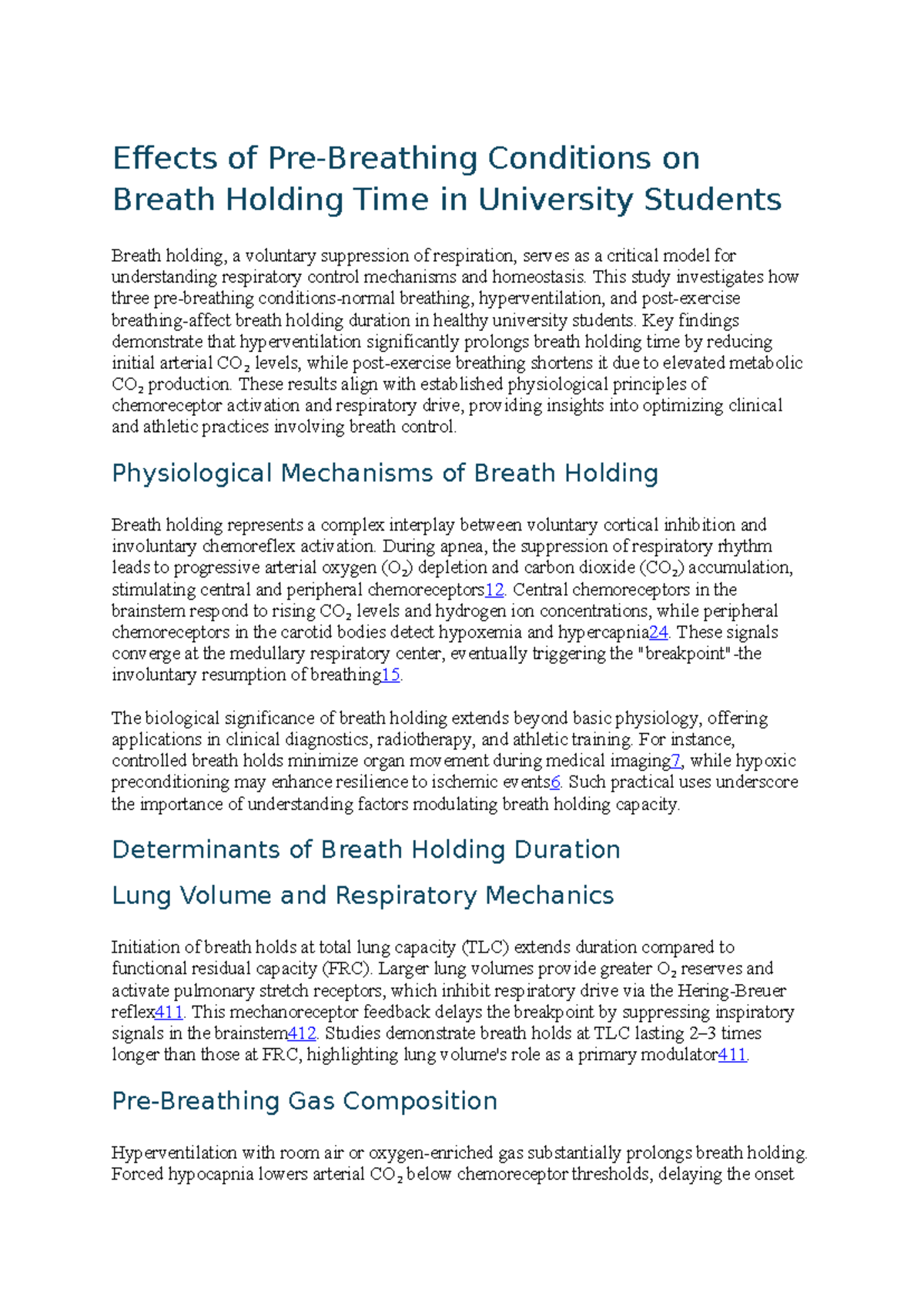 BIOL1008 Final Report: Effects of Breathing Conditions on Breath ...