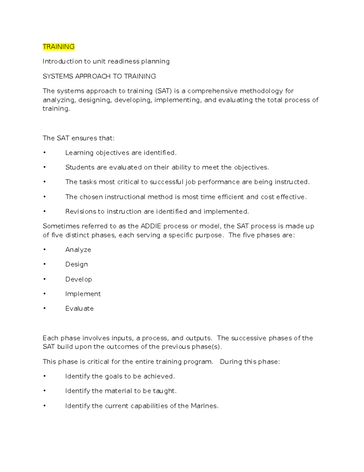 SGTS 102: Comprehensive Guide to Unit Readiness Training Process - Studocu