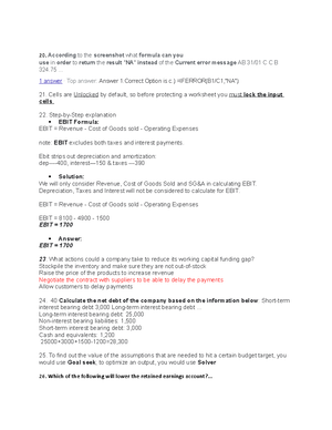 CFI FMVA EXAM Questions AND Answers - CFI FMVA EXAM QUESTIONS AND ...