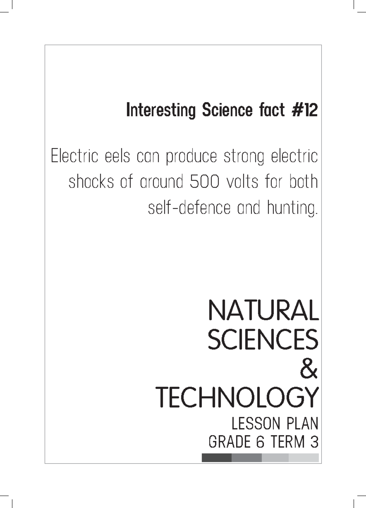 Grade 6 Term 3 2019 NS&T Lesson Plan Overview and Resources - Studocu