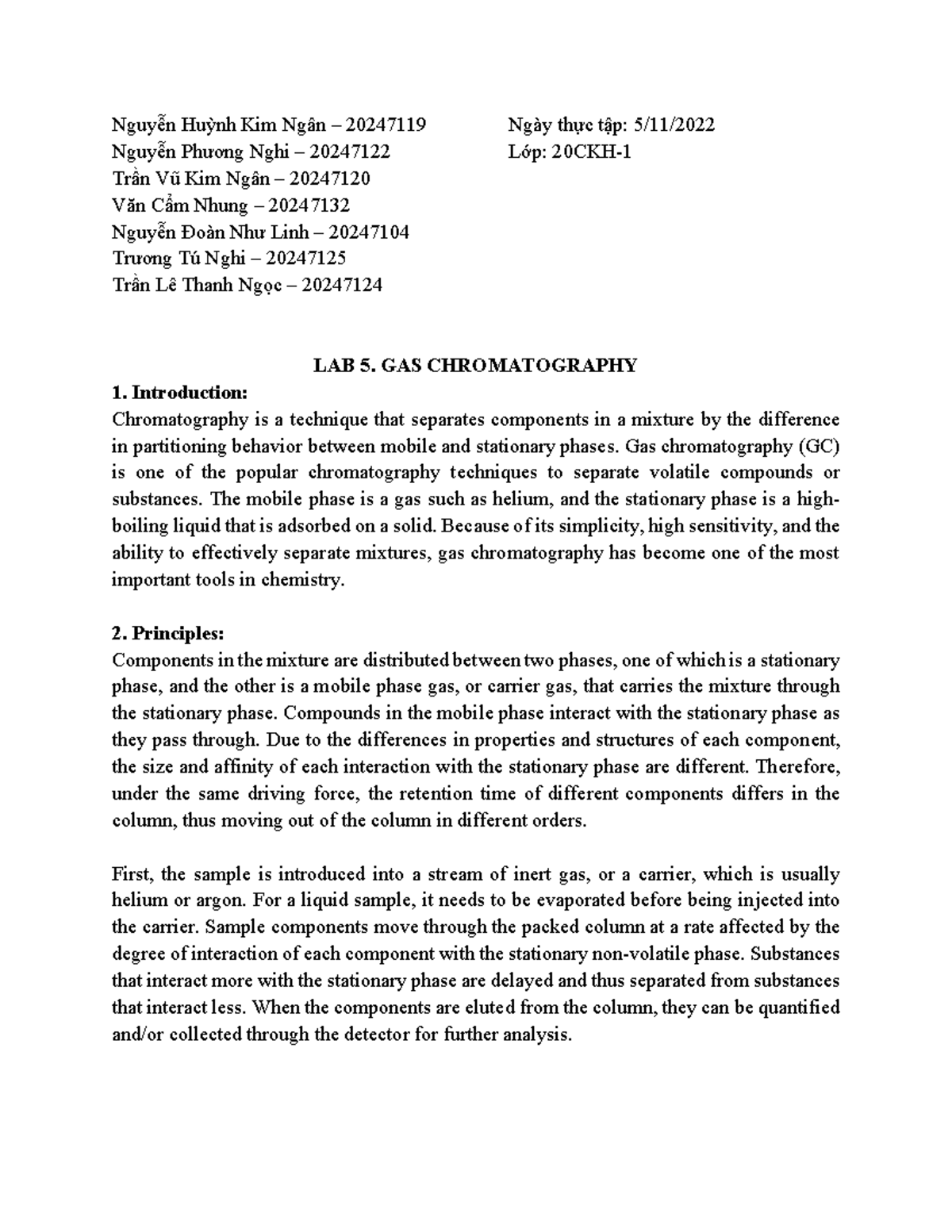Lab5 - lab5 - Nguyễn Huỳnh Kim Ngân – 20247119 Ngày thực tập: 5/11 ...