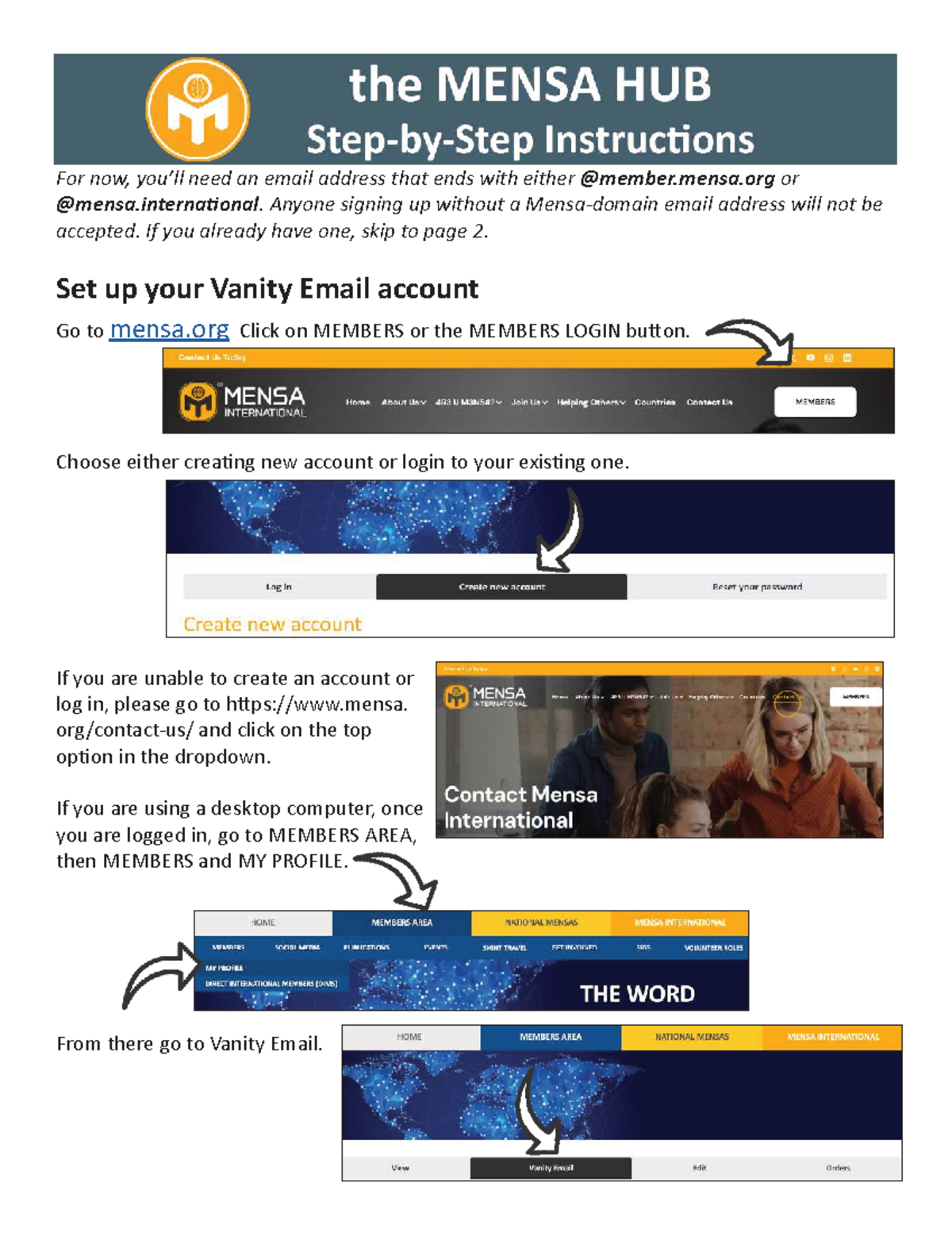 Mensa Hub Step-by-Step Instructions (8-19 Draft 2) - Studocu