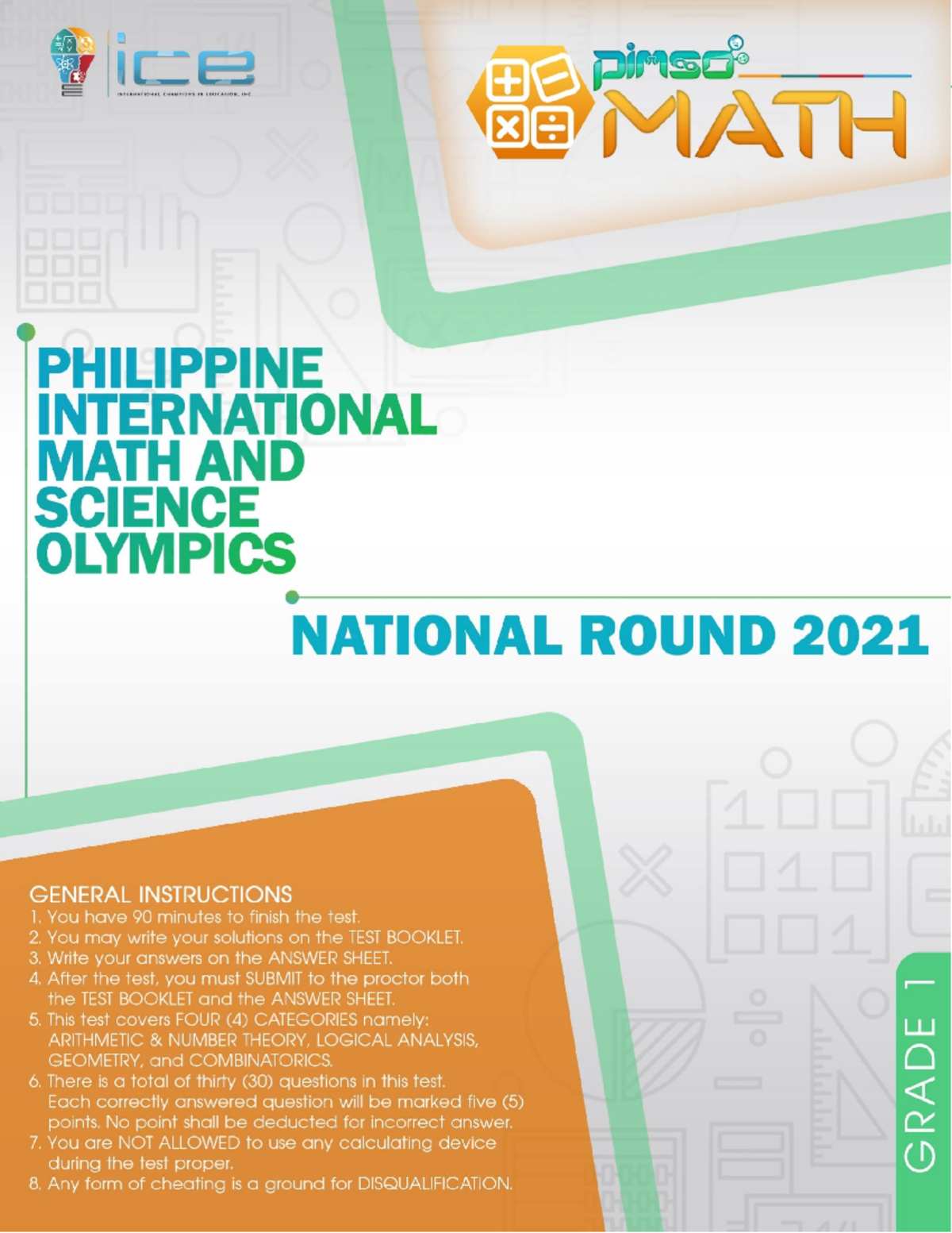 Math Problems and Puzzles - P1, Pimso National 2021-1 - Studocu