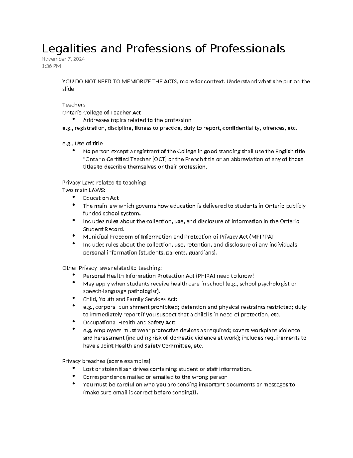 Legalities and Professions of Professionals - Understand what she put ...