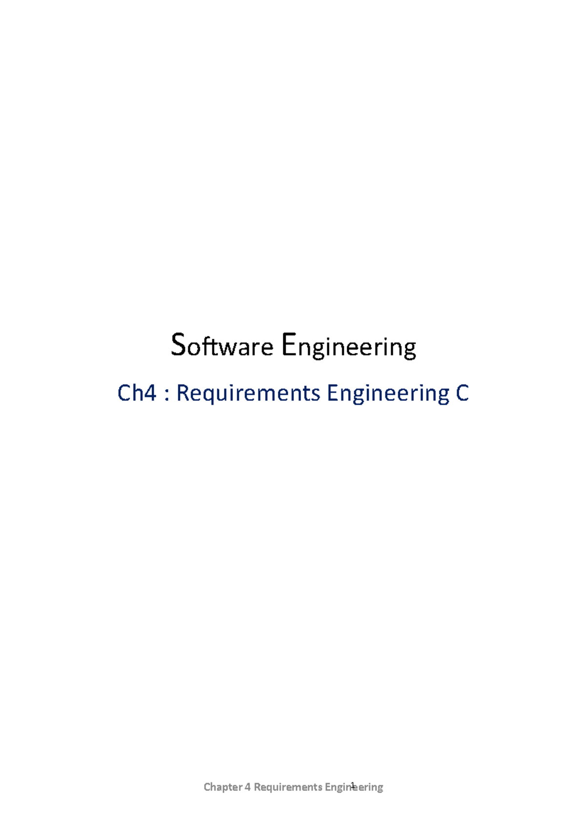 Software Engineering - Requirements Engineering 3 - User requirements ...