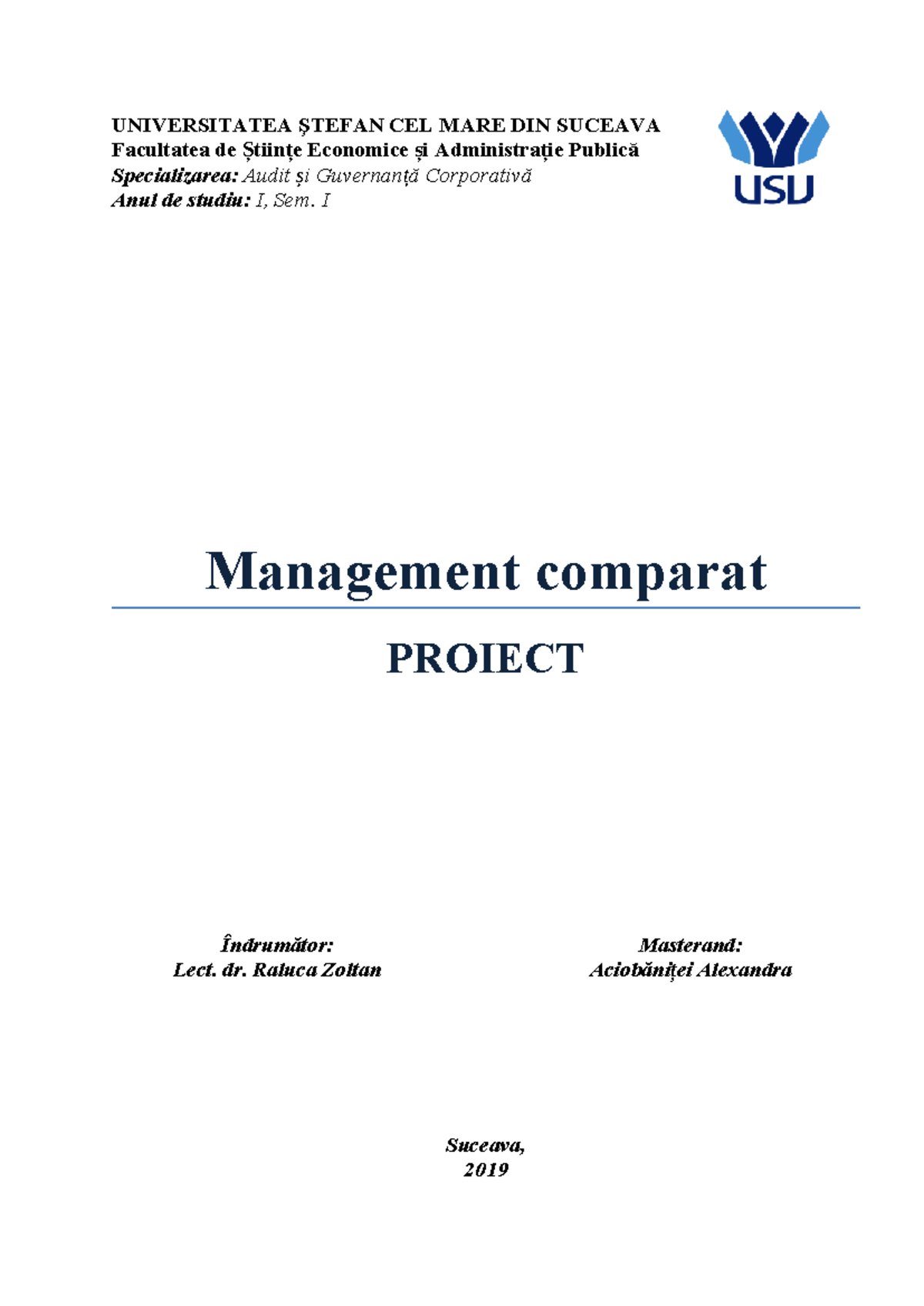 775049397 Proiect Management comparat - UNIVERSITATEA ŞTEFAN CEL MARE ...