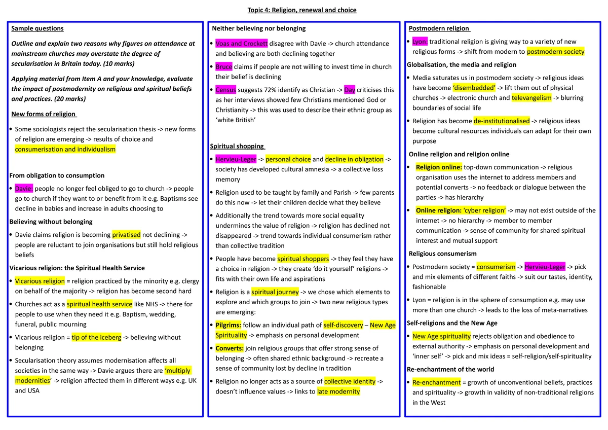 Social Class and Identity Insights — AQA A-Level Sociology Notes - Studocu