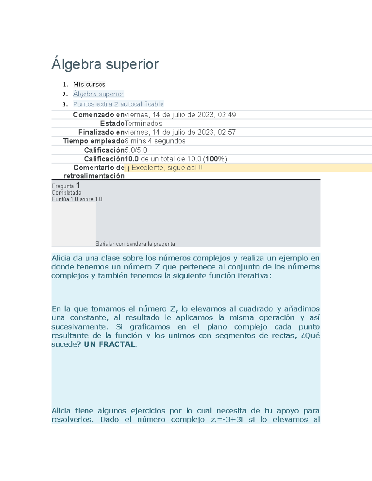 Autocal 2: Ejercicios y Respuestas de Álgebra Superior - Studocu