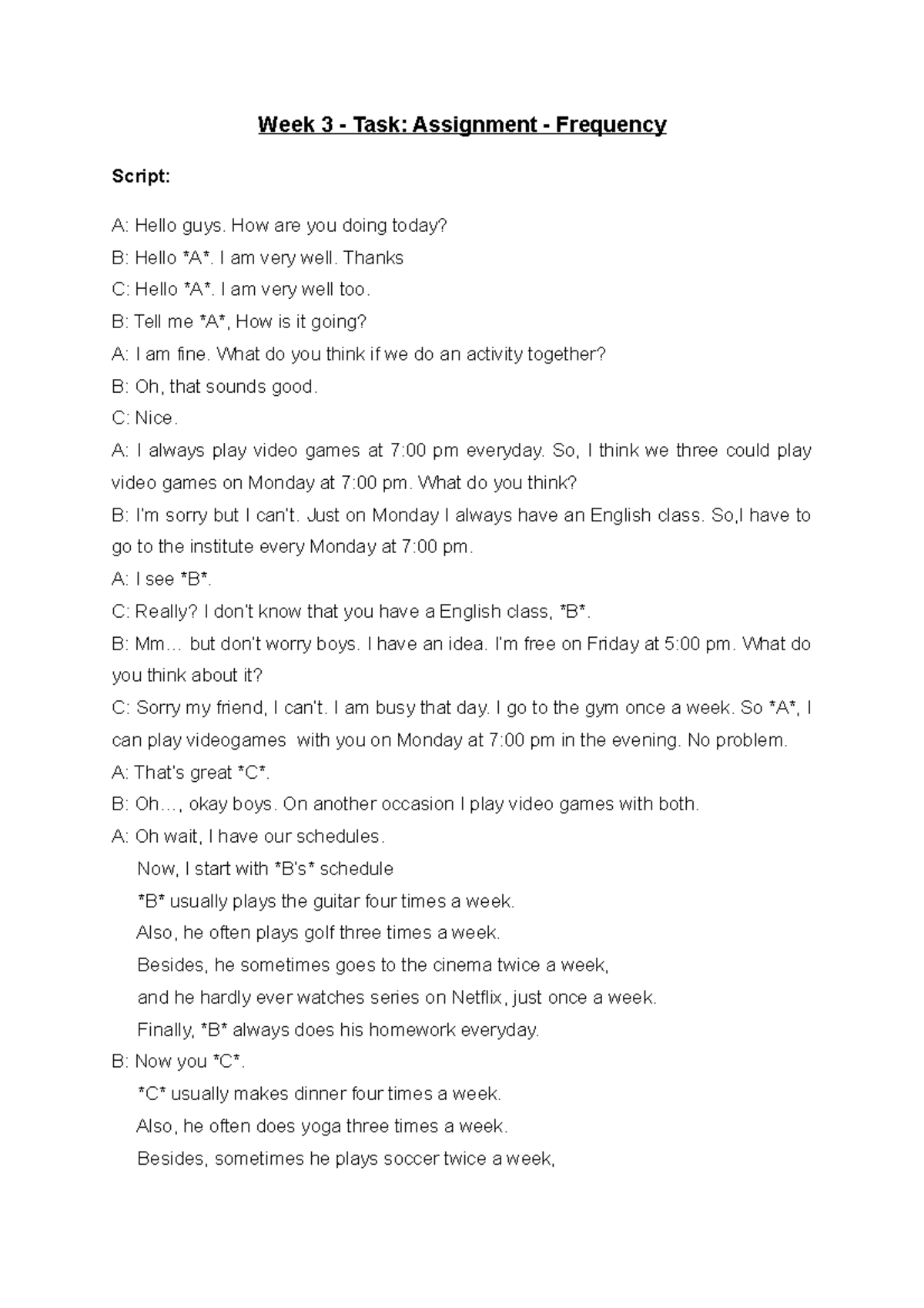 (AC-S03) Week 3 - Task Assignment - Frequency - Ingles II - UTP - Studocu