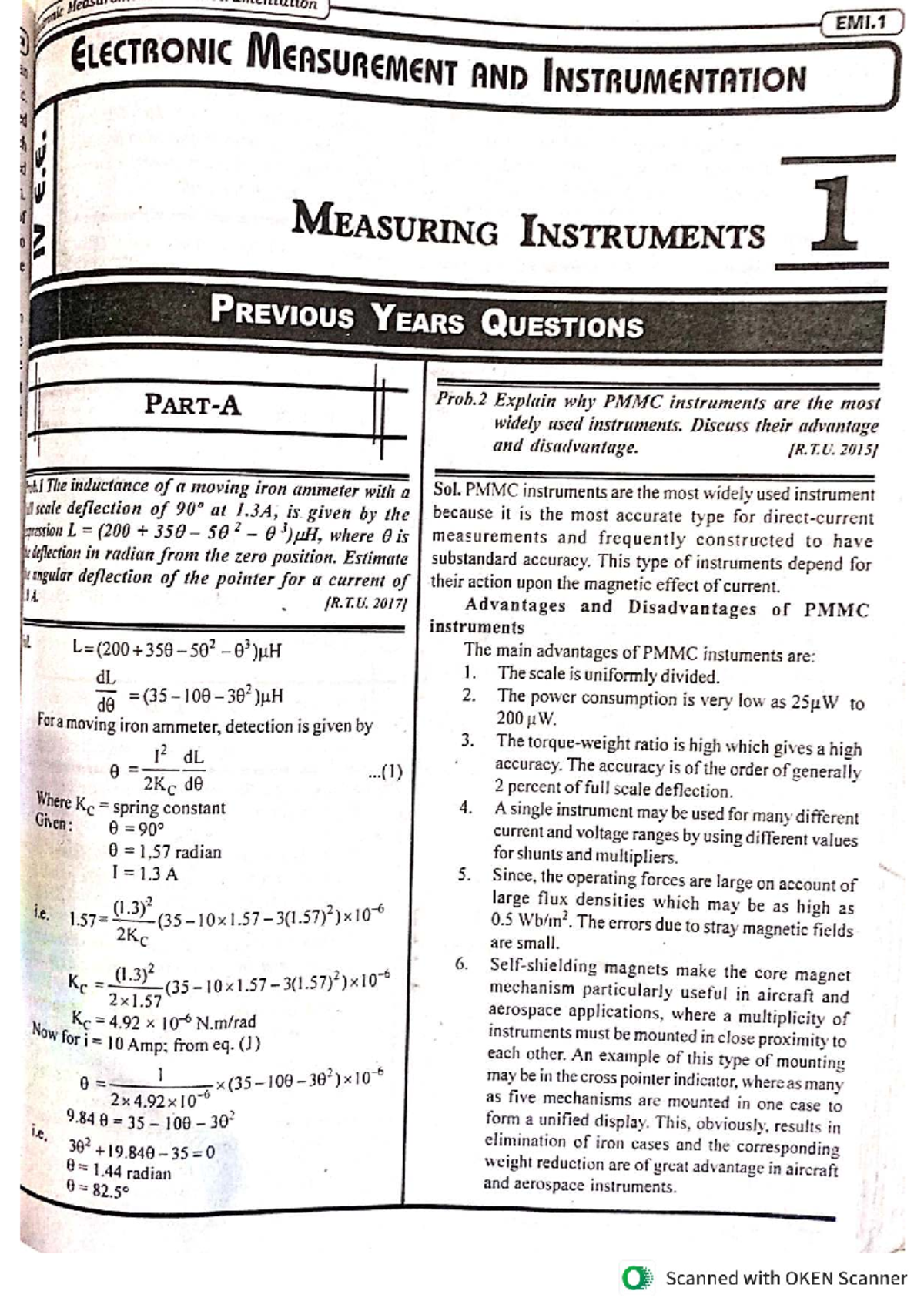 **Title: EMI.1 B.Tech. (IV Sem.) E.E. Solved Paper on Electronic ...