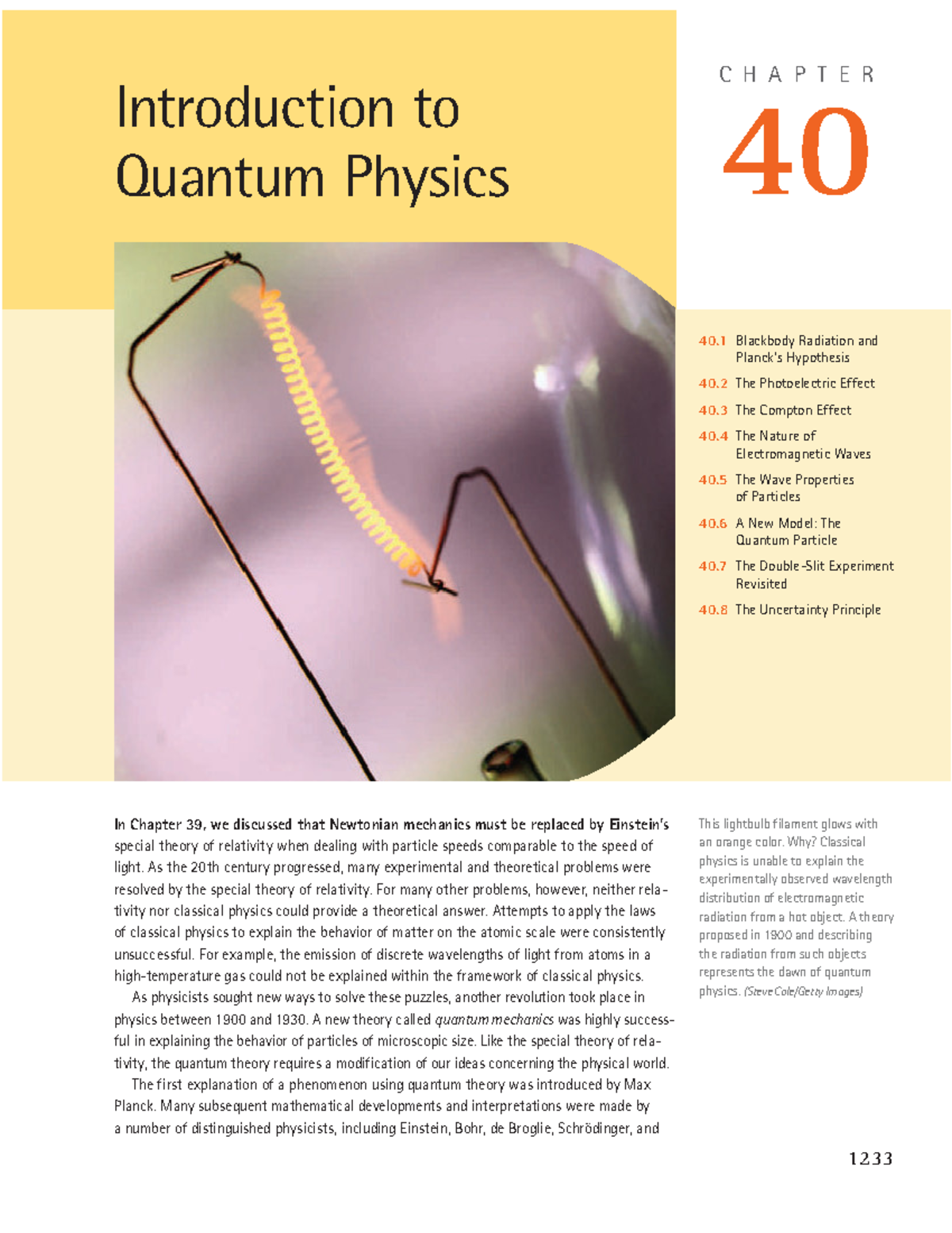 Quantum Physics C H A P T E R 40: Blackbody Radiation & Photoelectric ...