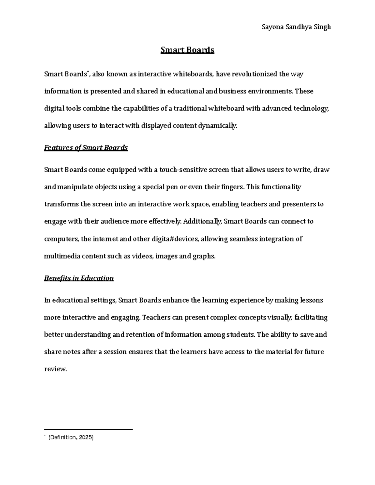 EDPM Assignment 1: Exploring Smart Boards in Education - Studocu