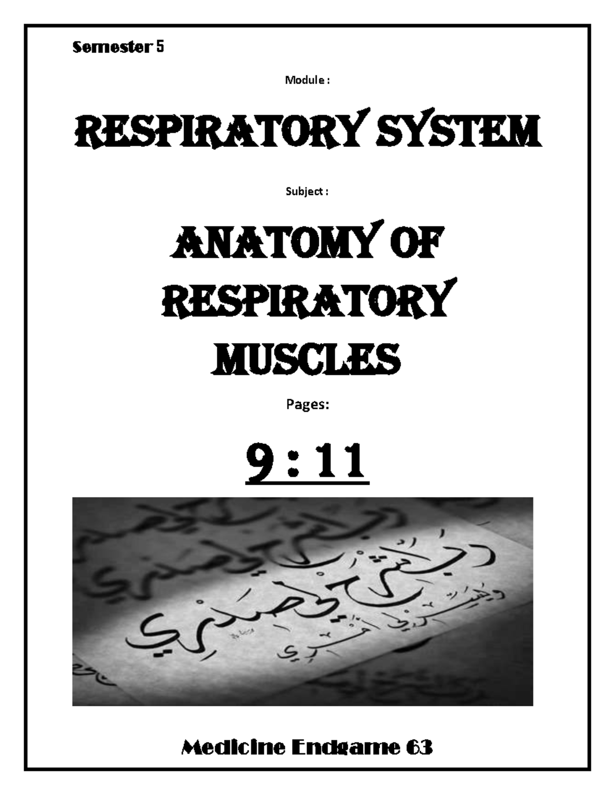 Anatomy of respiratory muscles - Module : respiratory system Subject ...